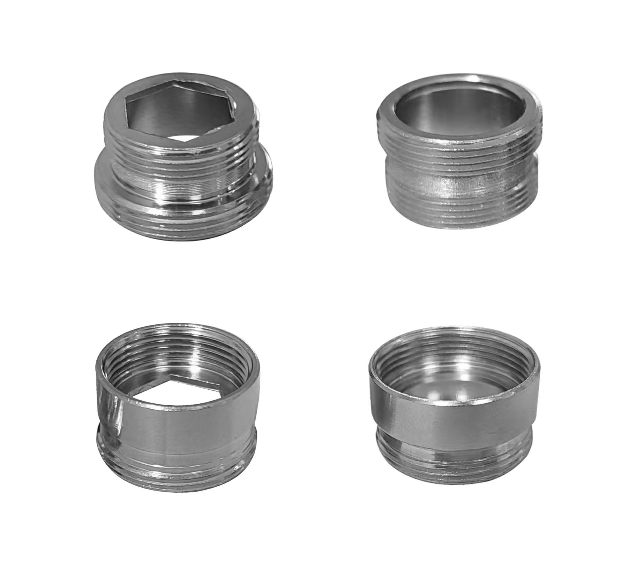 Faucet Extender Adapter Kit, Brass Faucet Aerator Adapter Set, Male Female Sink Faucet Adapters, Rotating Faucet Aerator Extender Adapters