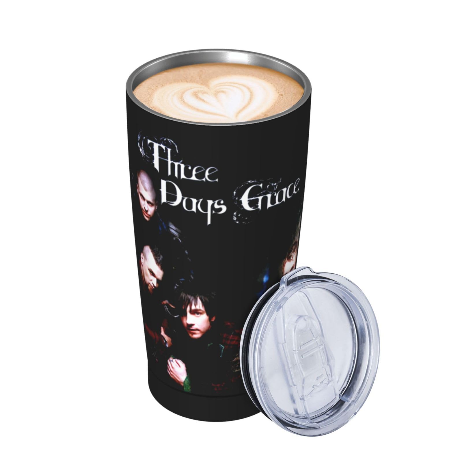 KMATELONE Three Days Music Grace Band Cup Stainless Steel Vacuum Insulated Travel Mug With Lid and Straw Cups Thermal Coffee 20 Oz