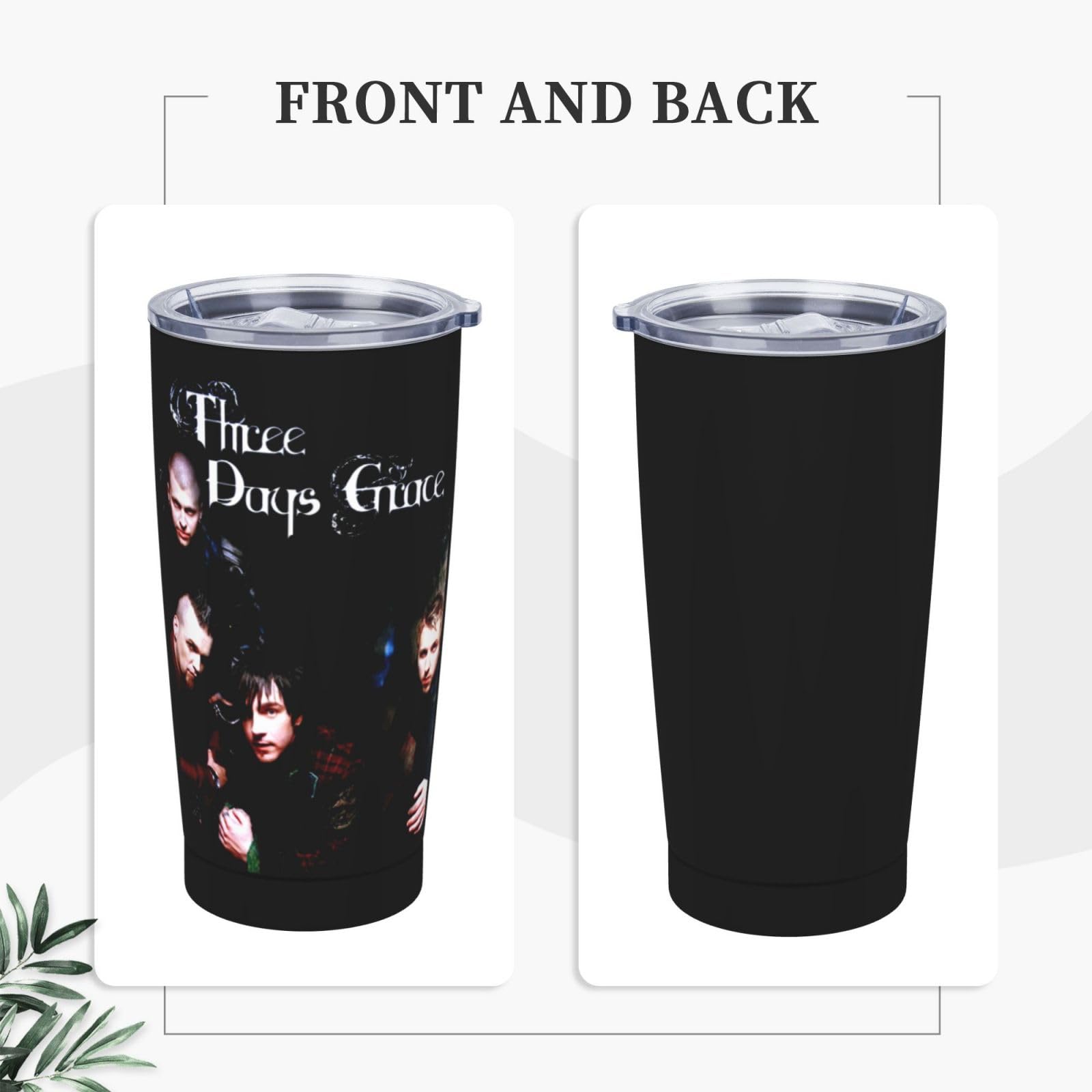 KMATELONE Three Days Music Grace Band Cup Stainless Steel Vacuum Insulated Travel Mug With Lid and Straw Cups Thermal Coffee 20 Oz
