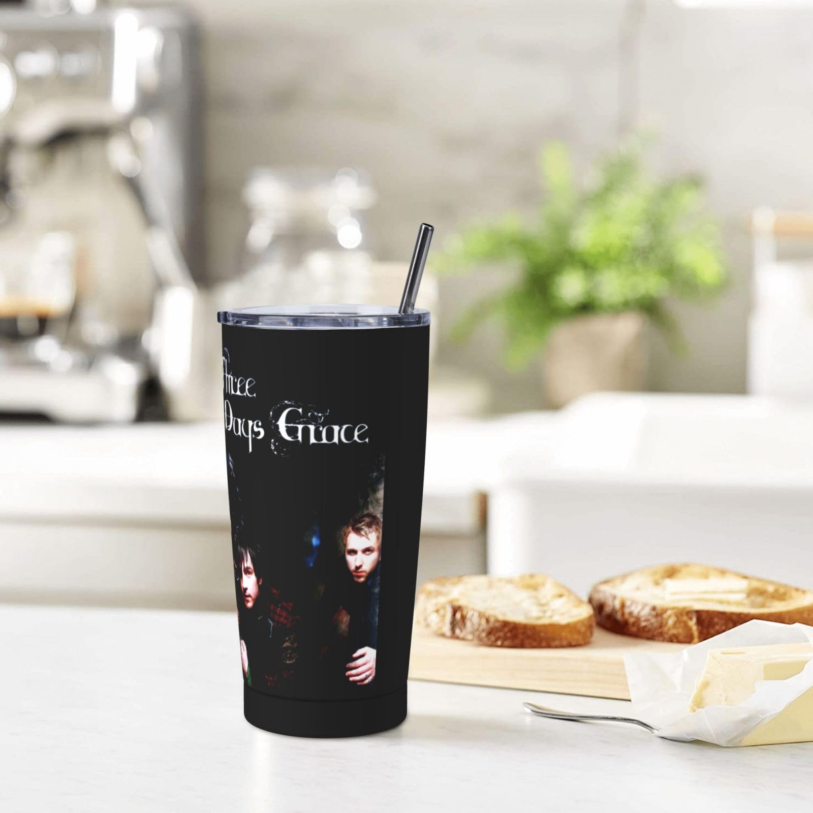KMATELONE Three Days Music Grace Band Cup Stainless Steel Vacuum Insulated Travel Mug With Lid and Straw Cups Thermal Coffee 20 Oz