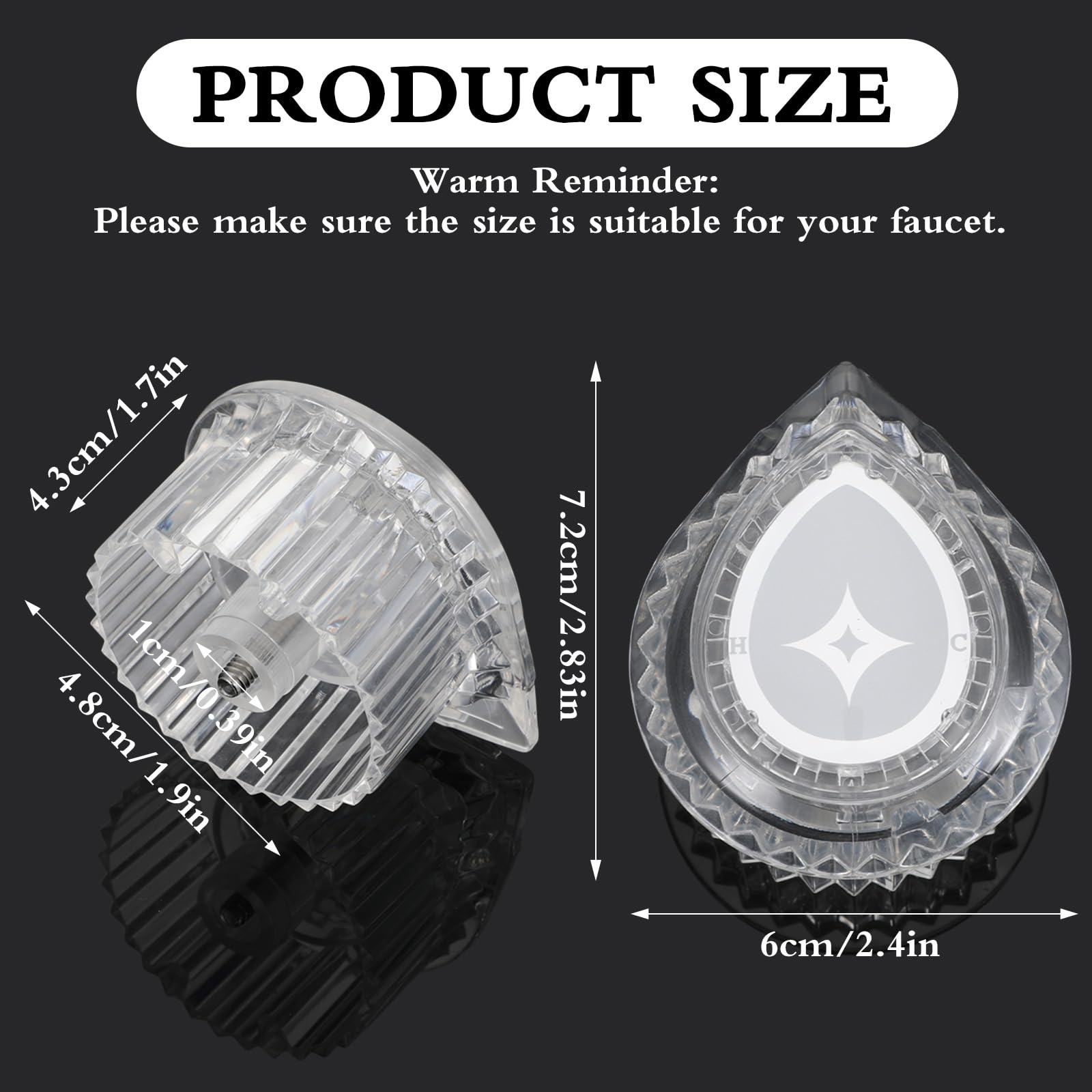 2 Pcs Replacement Knob Handle Kit, Compatible with Moen 100710 Shower Handle, Showers HandleSS Replacements for Single Handles Bathroom Faucet Tub Showers Handles, Shower Knob Replacement