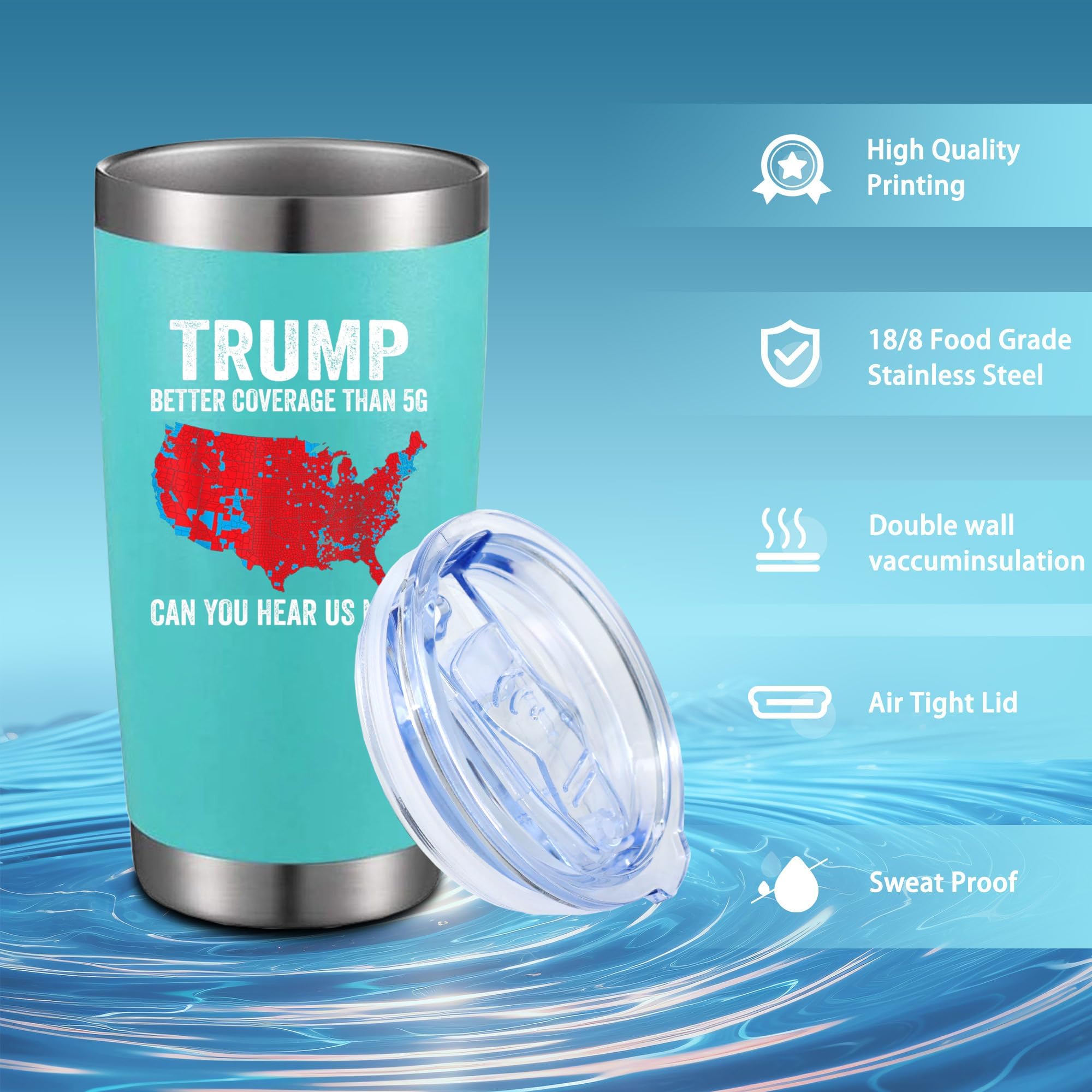 ATHAND Trumps Better Coverage Than 5G,Trumps Merchandise,Trump Mug,Trump Gifts,20 Oz Stainless Steel Vacuum Tumbler Travel Coffee Mugs