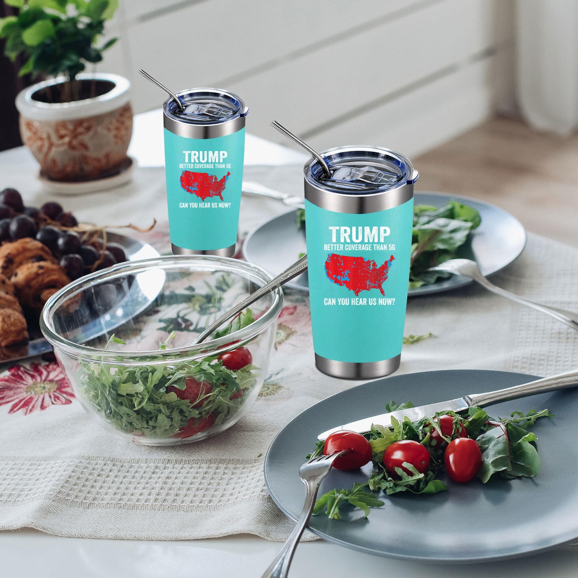 ATHAND Trumps Better Coverage Than 5G,Trumps Merchandise,Trump Mug,Trump Gifts,20 Oz Stainless Steel Vacuum Tumbler Travel Coffee Mugs