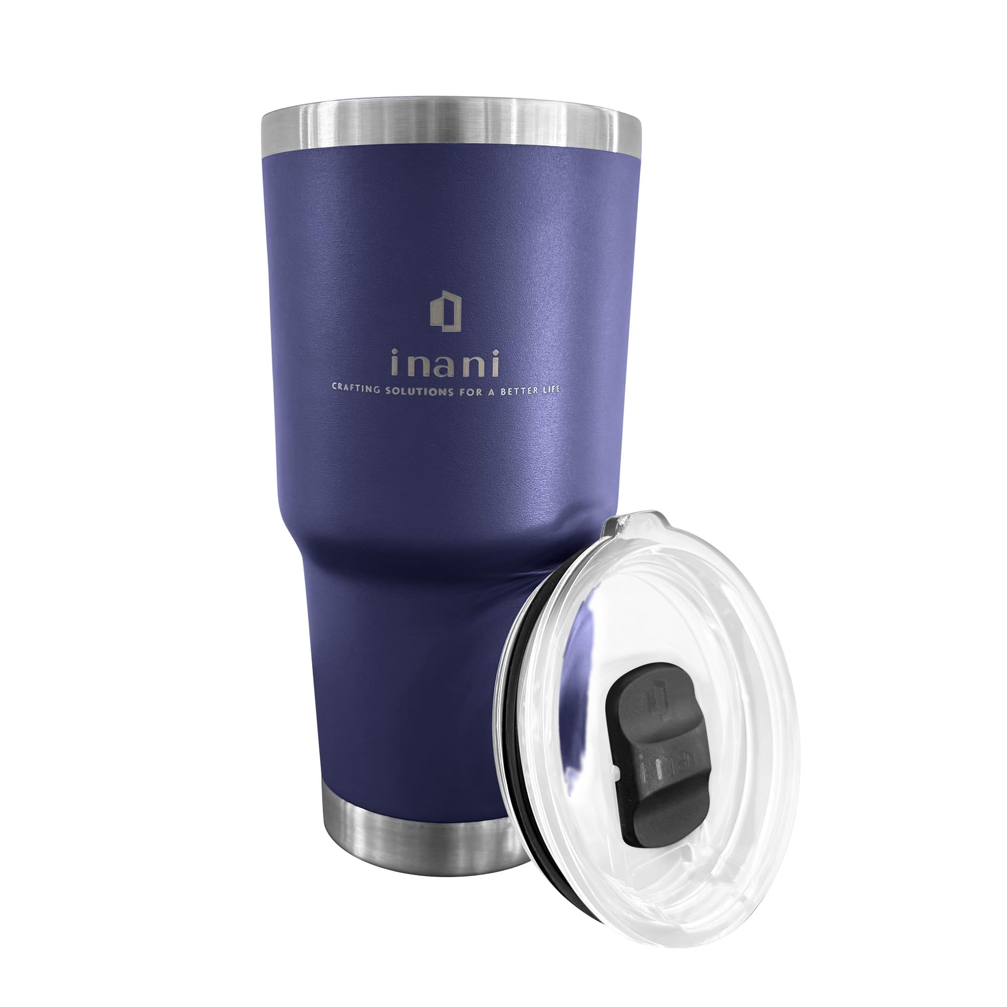 inani 30oz Stainless Steel Tumbler, Insulated Travel Coffee Cup, Leak-Resistant, Spill-Proof Lid, Dishwasher Safe, BPA-Free, Double-Wall Insulated Premium Travel Mug For Hot Or Iced Coffee, Navy