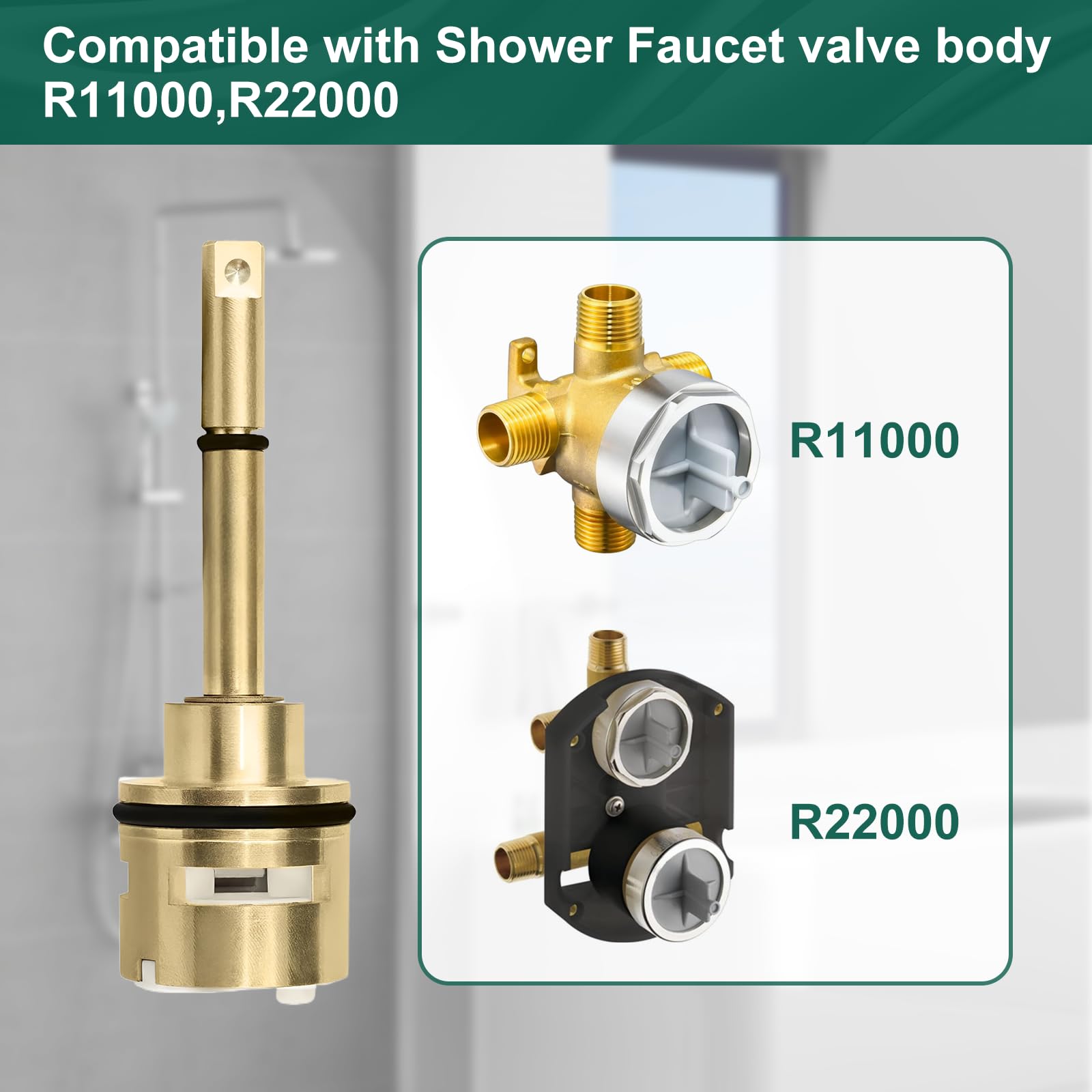 RP51919 6-Setting Diverter Cartridge with Extension Kit for Delta Faucet Valve Body R11000 and R22000, Faucet Replacement Part, Brass & No Leakage