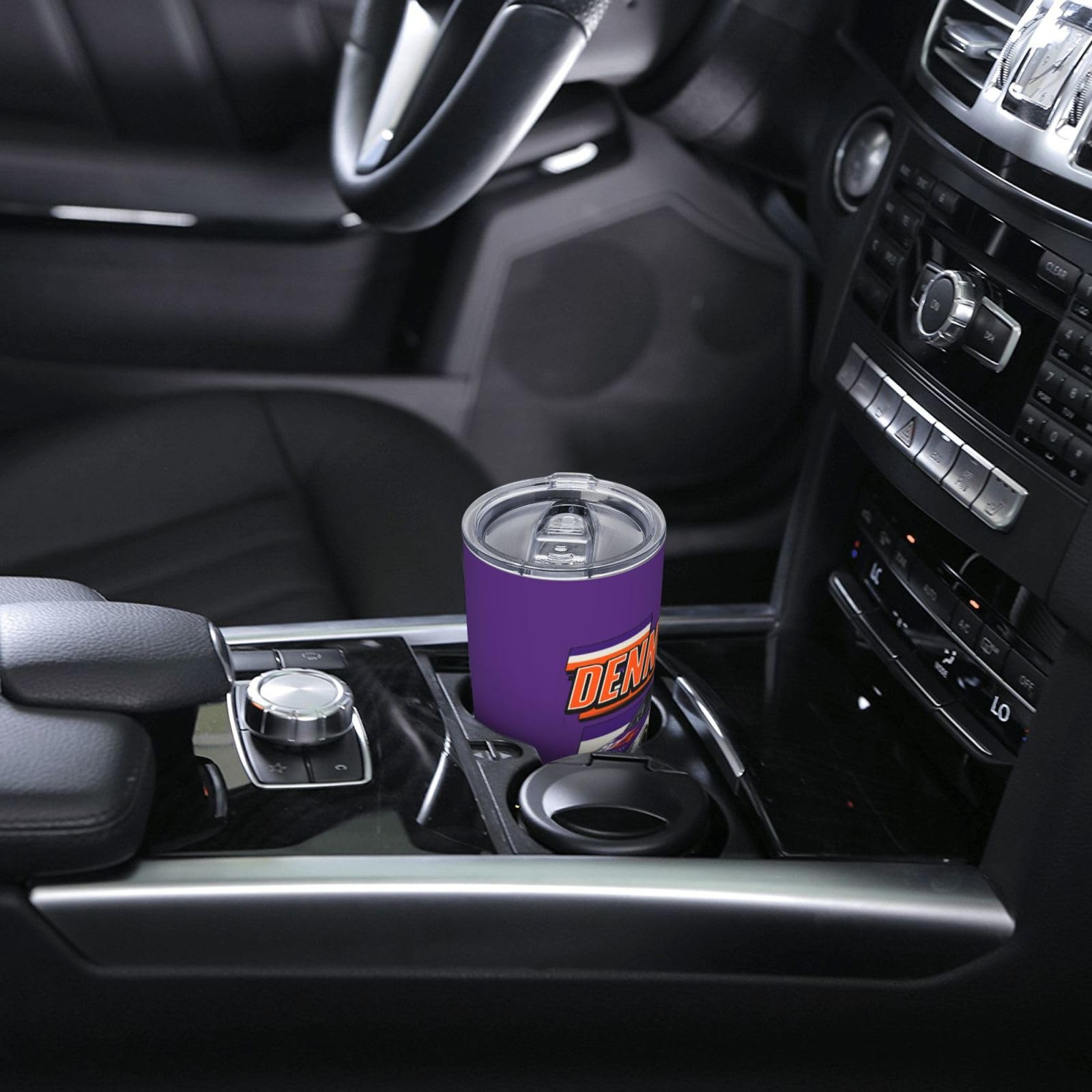 XCSEZ Denny Hamlin 11 20 Oz Stainless Steel with Lids Coffee Thermal Cup Double Wall Mug Metal Straw and Brush Durable for Hot Cold Drinks