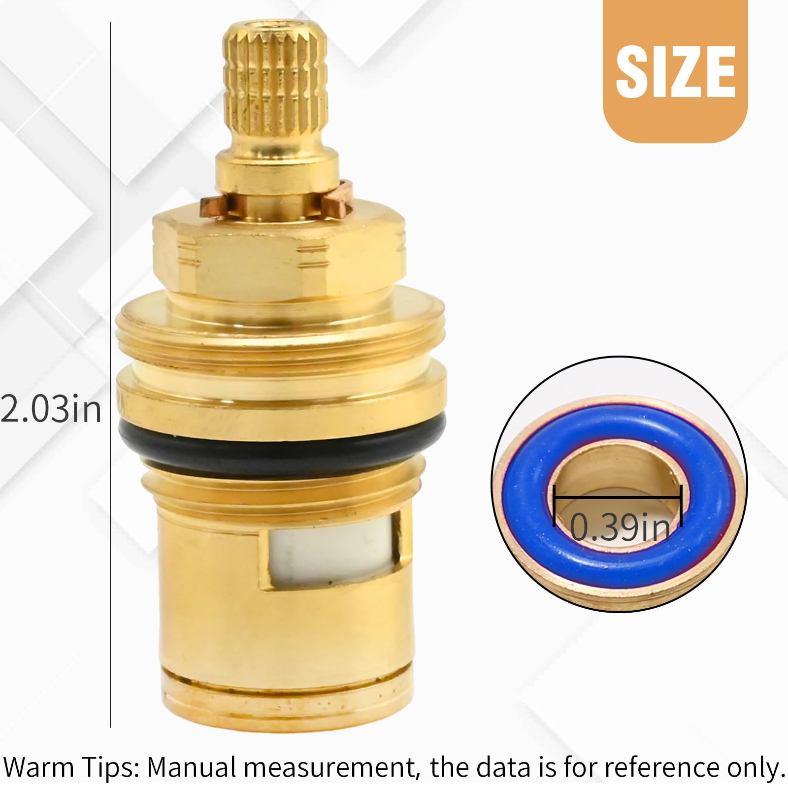 UOIENRT 013788-45 Cold Ceramic Cartridge Assembly, Replacement for T and S Brass Faucets, Replaces 013788-45