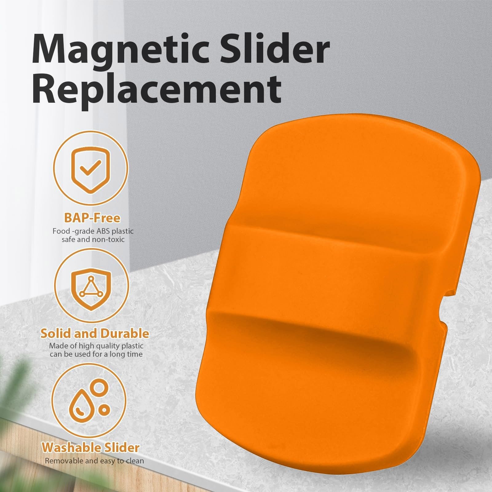 Magnetic Slider Replacement, Replacement Magnetic Slide Block, Magslider Replacement Compatible with Lid/Tumblers Fits 10oz, 16oz, 20oz, 26oz, 30oz