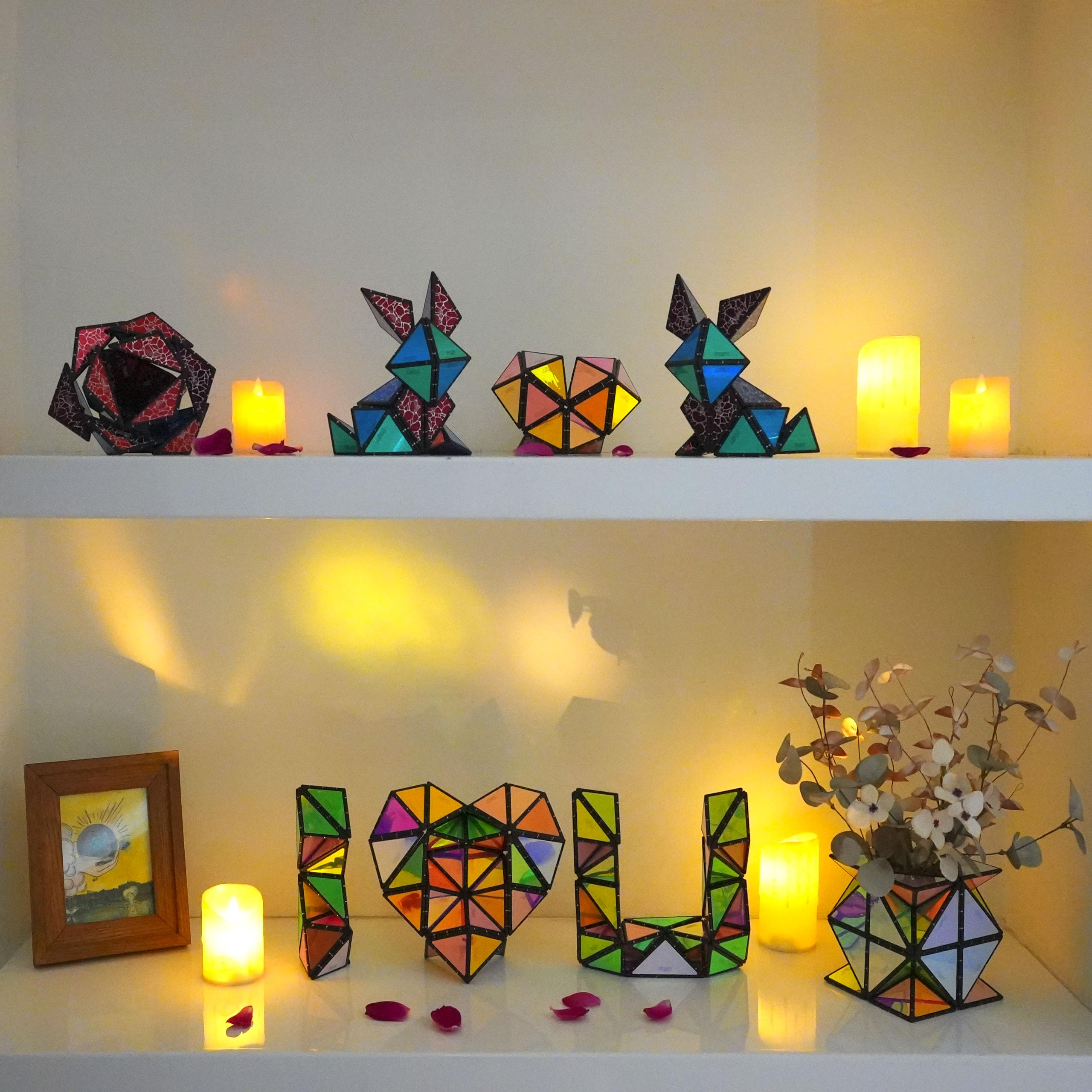 TOSY Magnet Pyramid Stone - 1 Cube Transforms into 1 Billion Shapes, Easter Basket Stuffers Essentials for Kids/Teens, 243 Rare Earth Magnets, Holographic Design, Puzzle/STEAM Toy