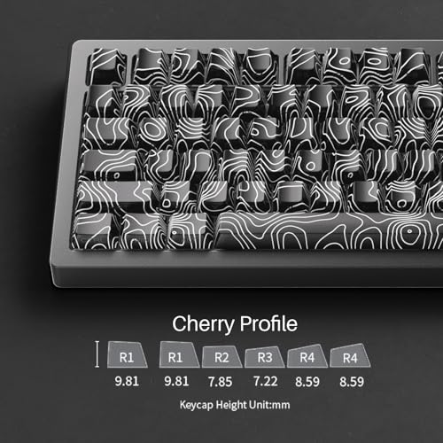 MONSGEEK M1 V5 Aluminum Mechanical Keyboard 75% Topographic Theme Quick Release Gaming Keyboard with Knob, 8000 mAH RGB Hot-swappable Black Custom with Side-Printed Keycaps Pre lubed Piano Switch
