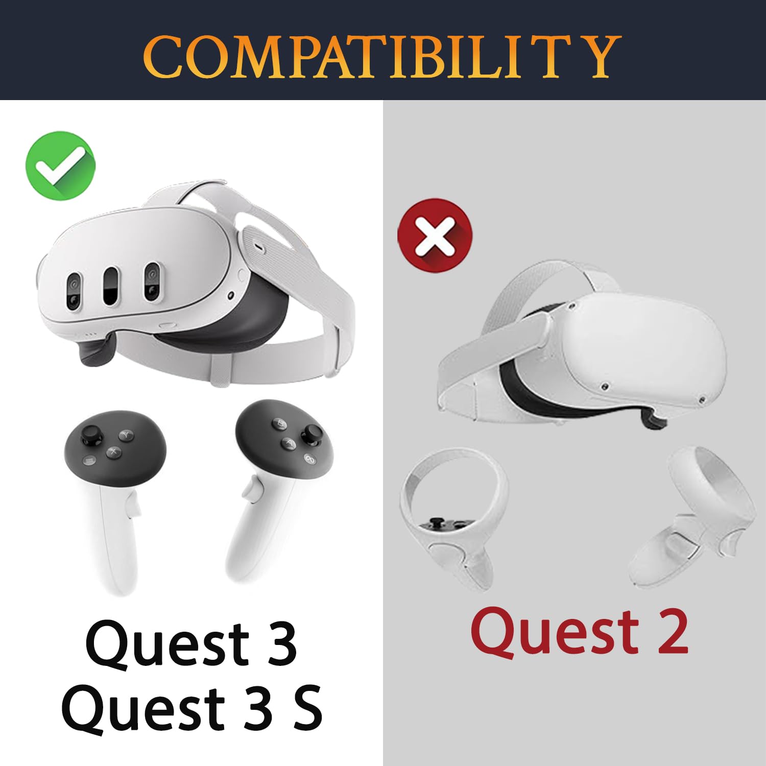 SOULWIT Professional Replacement Wrist Straps (2 Pcs) for Oculus Quest3, Durable & Adjustable Controller Hand Straps for Meta Quest 3S, Easy DIY Installation - White