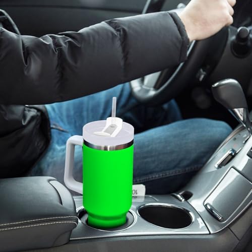 MCHIVER Neon Green Tumbler with Lid and Straw 40 oz Insulated Water Bottle Leakproof Water Tumblers for Hot and Cold Drinks