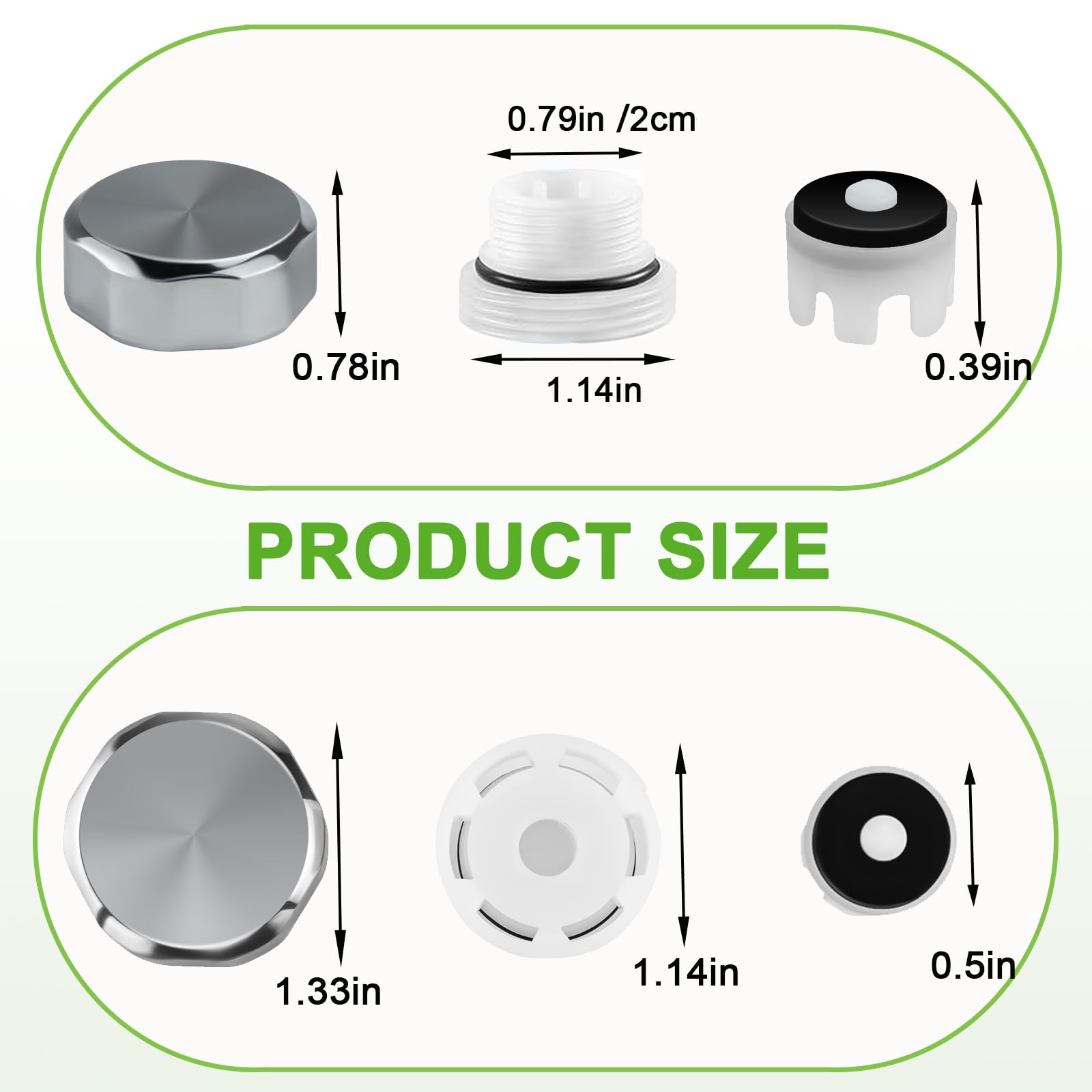 Jingzan 2 PACK VACVBKX1B Vacuum Breaker Replacement Kit for Traditional Anti-Siphon Frost-Free Sillcock Valves, Silver Color Anti Siphon Valve Repair Kit