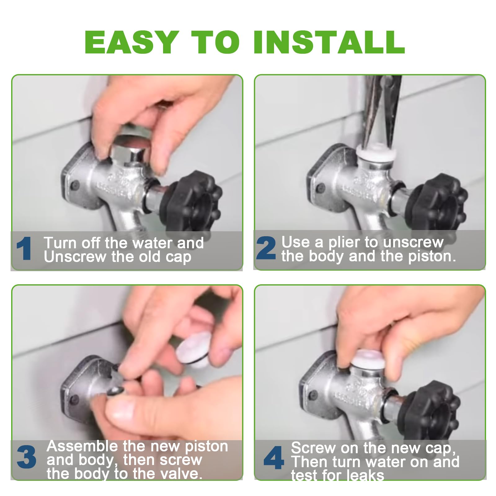 Jingzan 2 PACK VACVBKX1B Vacuum Breaker Replacement Kit for Traditional Anti-Siphon Frost-Free Sillcock Valves, Silver Color Anti Siphon Valve Repair Kit