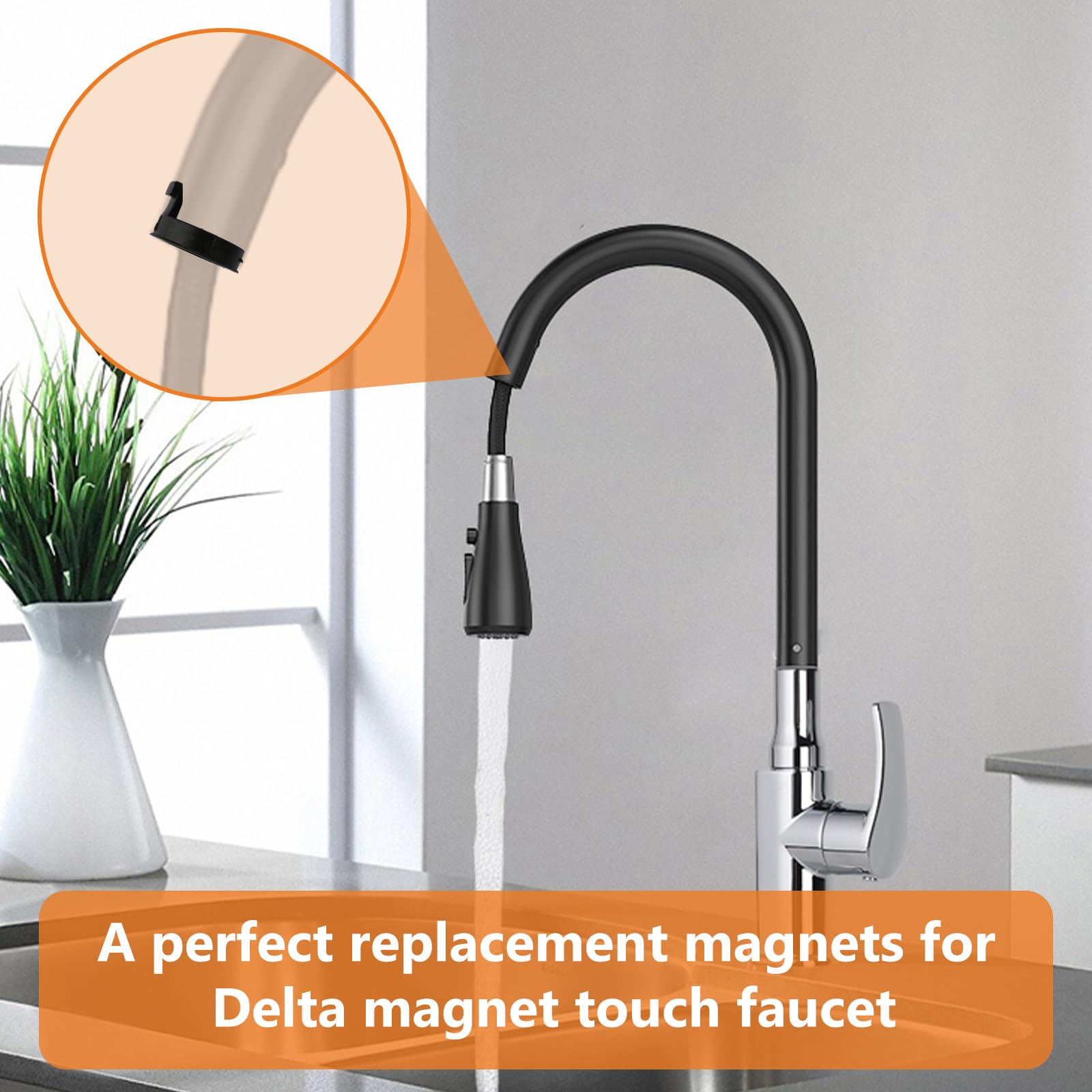 RP80977 Magnet Replacement Kit for Delta Kitchen Faucet, Faucet Plumbing Replacement Parts for Delta Faucet Repair Parts