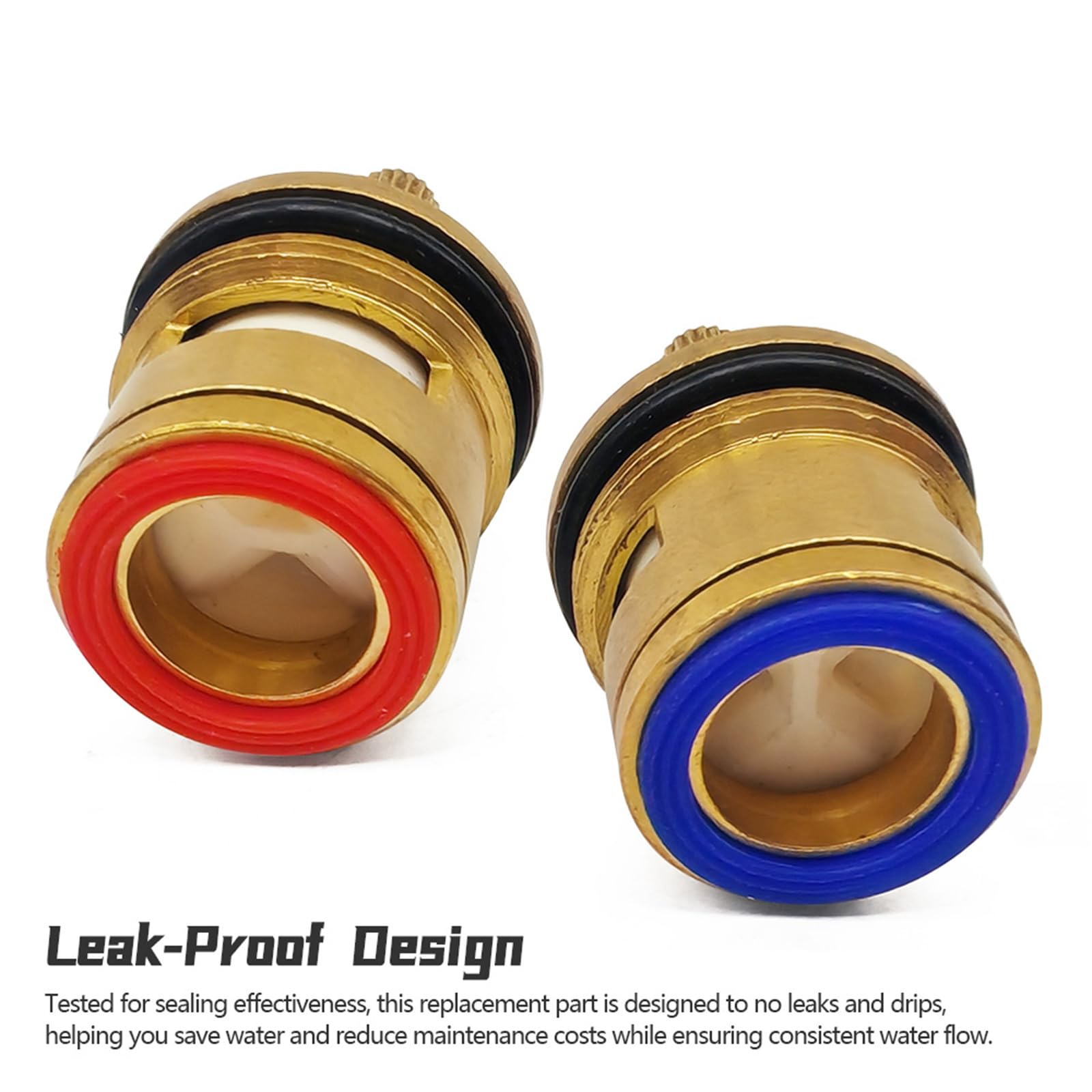 Meyffon 1000187 1000188 Faucet Cartridge Compatible with Kohler Bath Faucet 3/4 Inch Ceramic Valve Cold and Hot Cartridge Counterclockwise Close and Clockwise Close