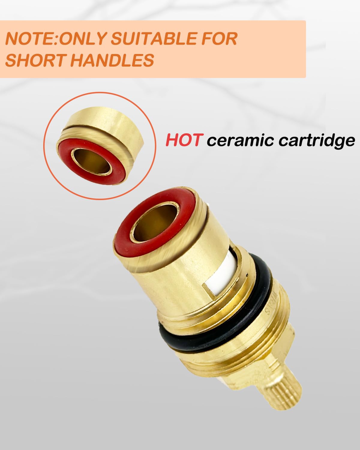 013787-45 Ceramic Cartridge Assembly Fits for T&S Brass Faucets, Pressure 20PSI-125PSI Temperature 40F-140F, Ceramic Cartridge Faucet Filter Replacement - HOT