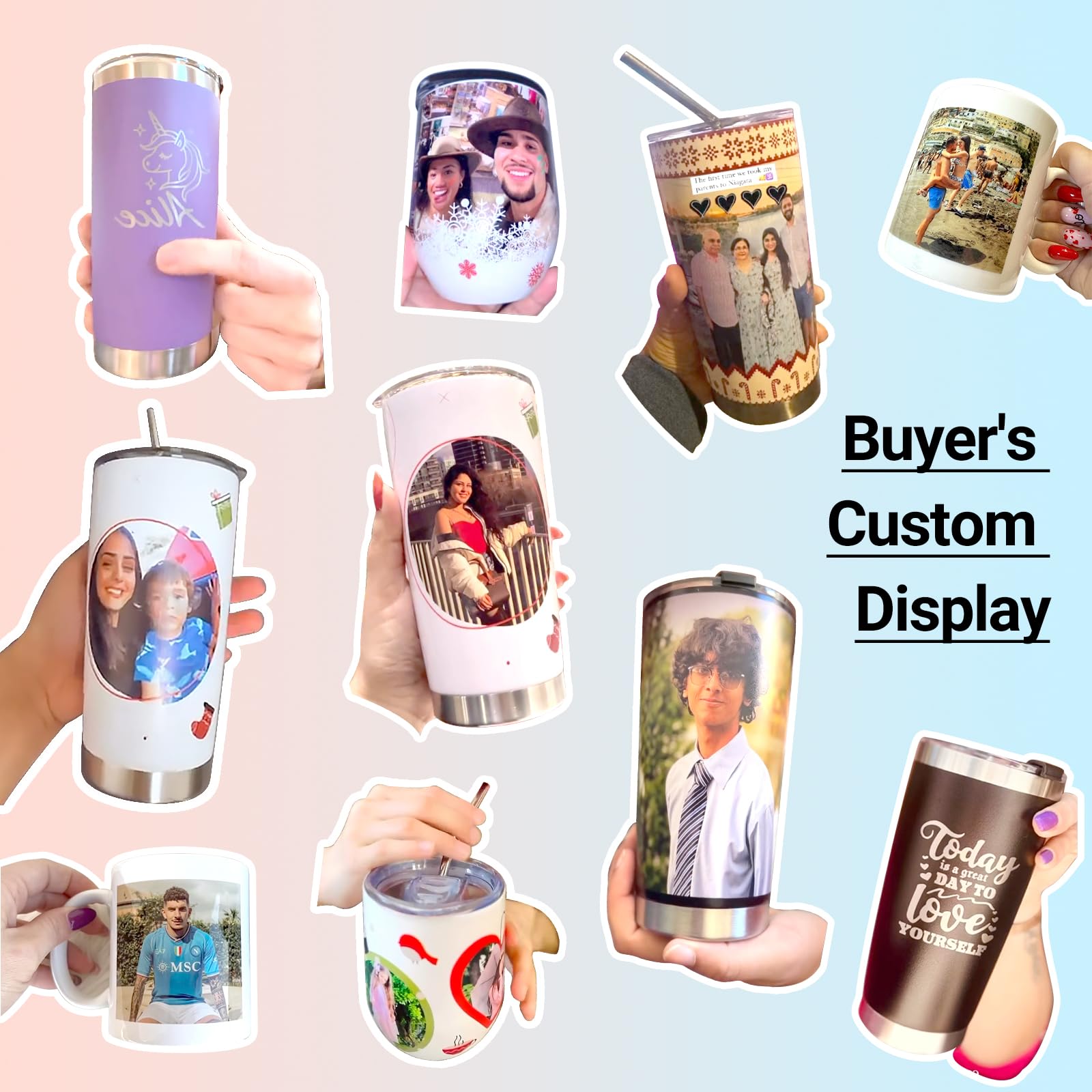Customizedbee Personalized 30 oz Coffee Tumbler with Engraved Name, Stainless Steel Custom Tumbler Cup Mug With Lid Straw, Personalized Christmas Thanksgiving Anniversary Birthday Gifts for Women Men