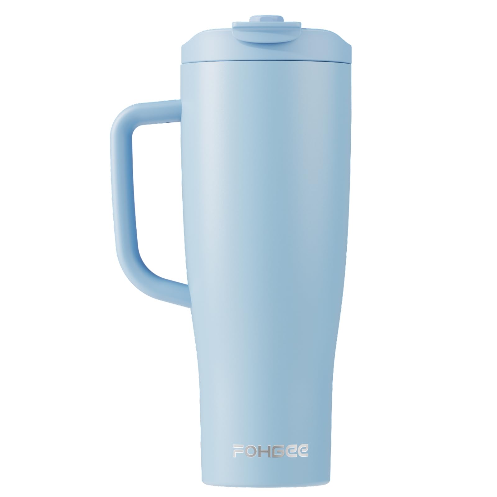 FOHGEE 40oz Tumbler with Handle and Straw LidćMagnetic lid + Removable built-in strawć100% Leak-proof Travel Coffee Mug, Stainless Steel Insulated Cup, Keeps Cold for 24Hrs (ChillWave Sky Breeze)