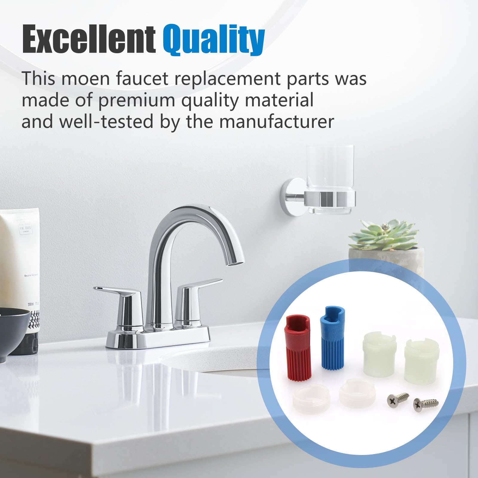 97479 Faucet Repair Kit Replacement for Moen Monticello Widespread Bathroom Sink Faucet Stem Extension Kit