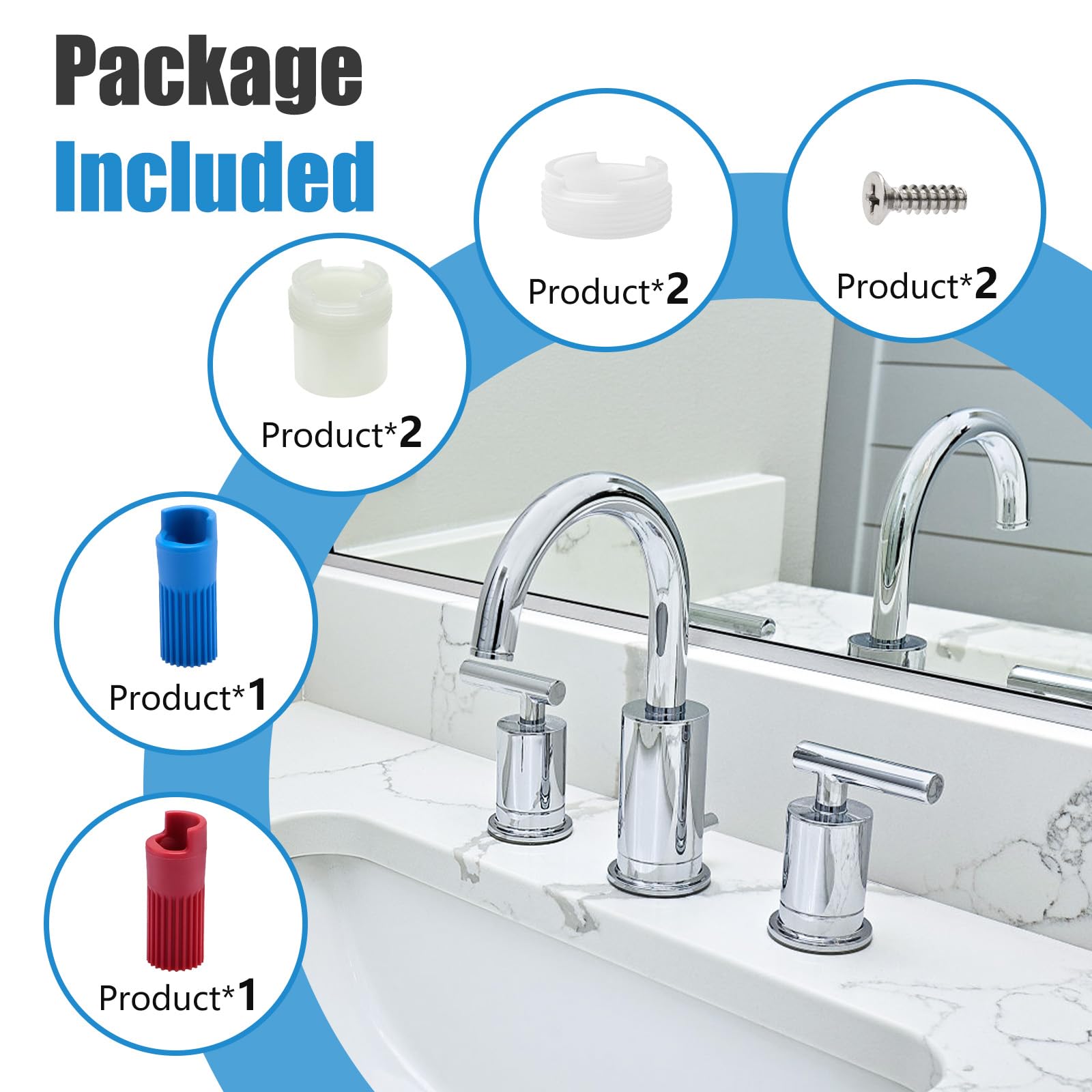 97479 Faucet Repair Kit Replacement for Moen Monticello Widespread Bathroom Sink Faucet Stem Extension Kit