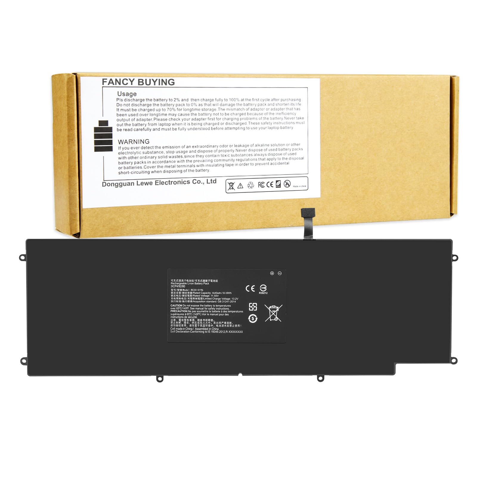 RC30-0196 Laptop Battery for Razer Blade Stealth 2016 v2 2017 i7-7500U i7-8550u 13.3" RZ09-01962W10 RZ09-0239 RZ09-02393E31 RZ09-01962E52 RZ09-01962E53 RZ09-01962E20 RZ09-01962E10 RZ09-01962E12