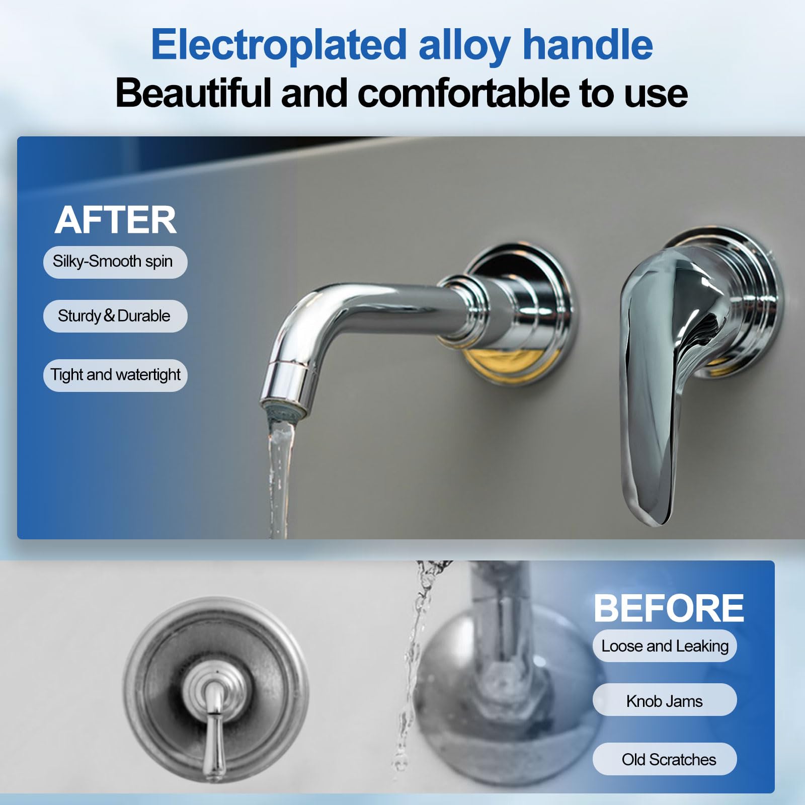 Single Metal Lever Handle Replacement for Delta H79 Faucet Handle Compatible with Delta Tub & Shower Handle for Delta 1300/1400 Series Tub Faucet, Shower with Screw & Wrench