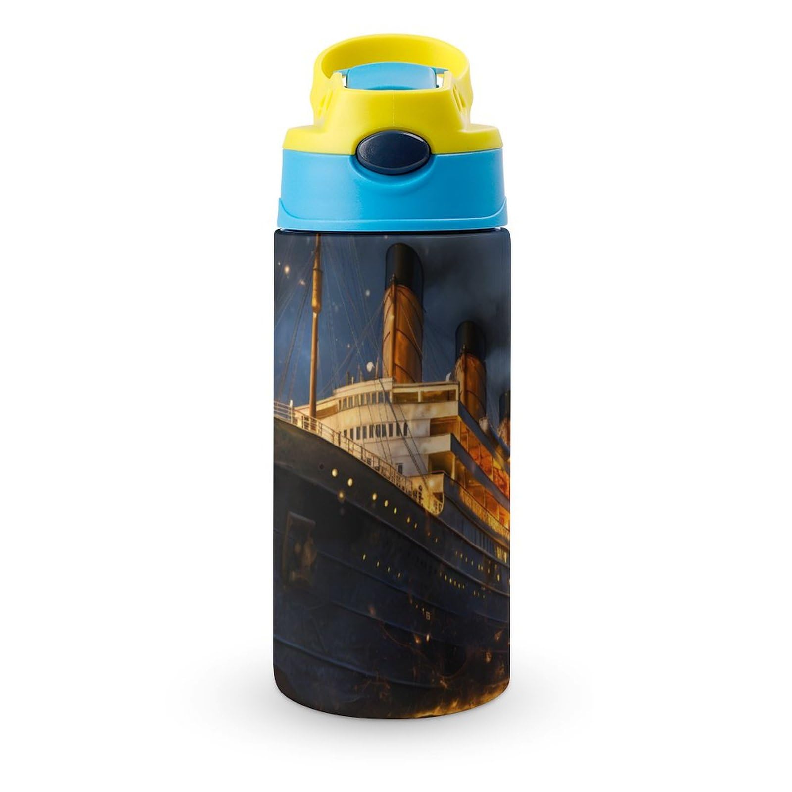 Titanic Cruise Ship Voyage Stainless Steel Water Bottle Insulated Travel Mug with Leakproof Locking Lid for Hot Or Cold Drinks 350ml