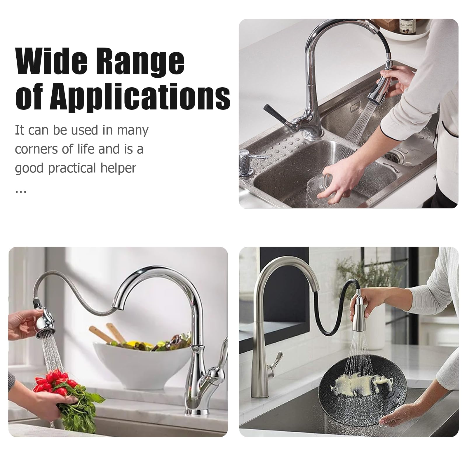 Replacemnet Hose Kit for Kohler Pull-Down Kitchen Faucet, K-1219935-BC 67-Inch Bright Chrome Finish Kohler Pull-Out Kitchen Faucet Hose Part K-1304674-BC