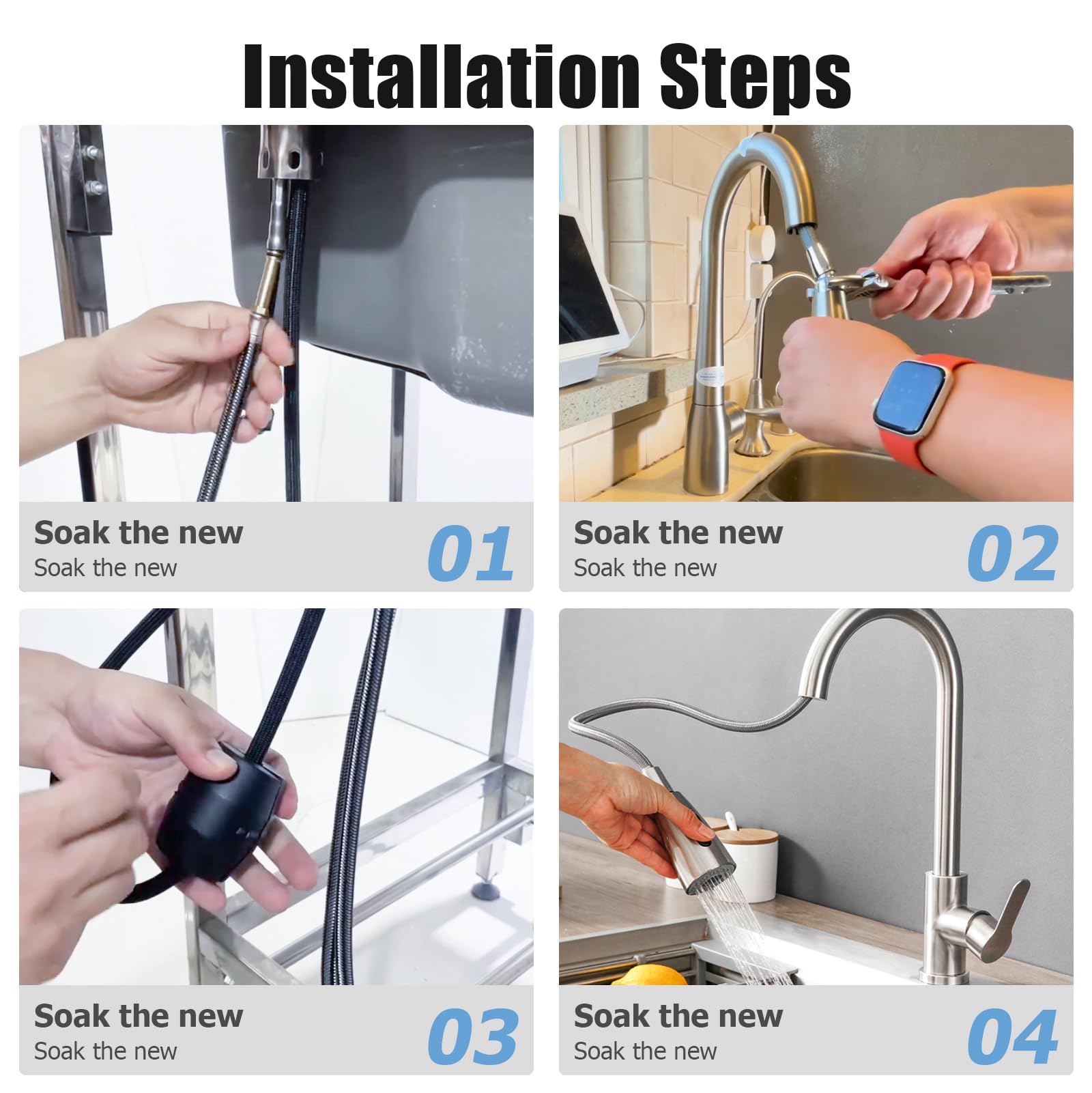 Replacemnet Hose Kit for Kohler Pull-Down Kitchen Faucet, K-1219935-BC 67-Inch Bright Chrome Finish Kohler Pull-Out Kitchen Faucet Hose Part K-1304674-BC