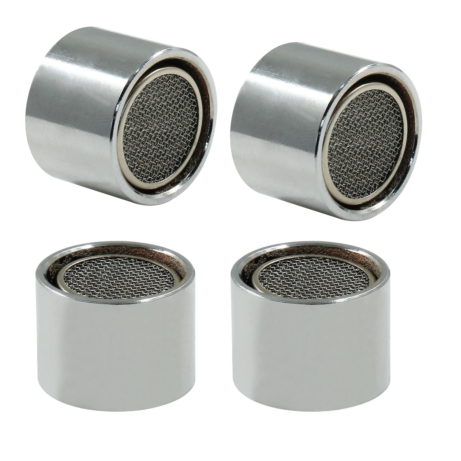 Moicstiy 4 Pcs Faucet Aerator, 55/64 Inch Kitchen Sink Aerator Replacement, Stainless steel Bathroom Faucet Aerator Replacement Parts for Sink Faucet