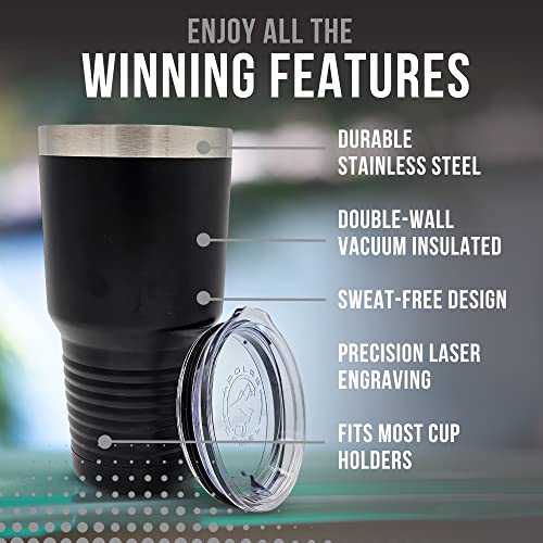 Personalized Tennis Coach Tumbler Cup With Coach Name - Customized Tennis Coach Gift - Custom Tennis Coach Travel Mug - Black