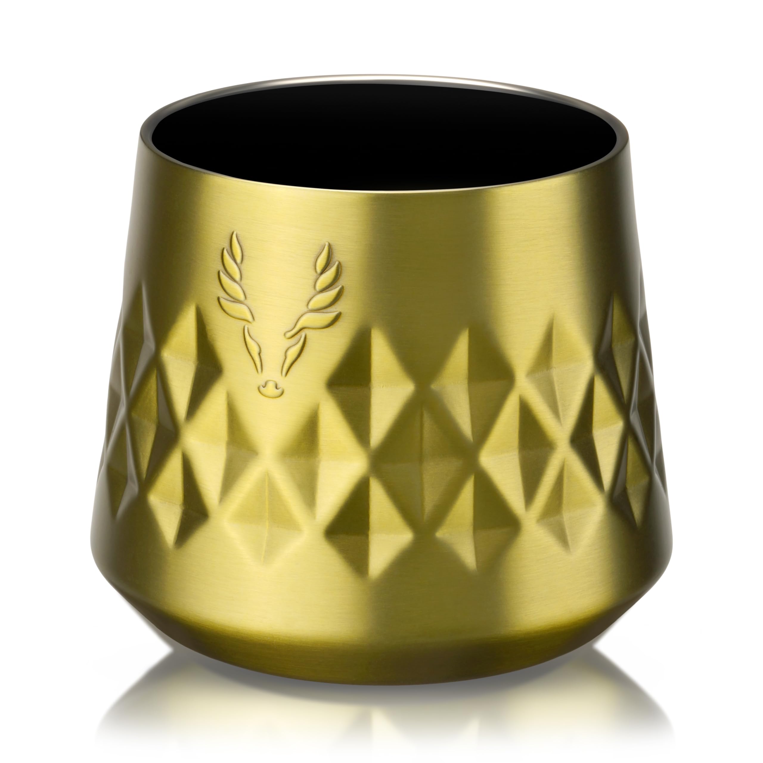 Viski Paragon Whiskey Taster Cocktail Tumbler Insulated Rocks Tumbler Stainless Steel Rocks Glass Gold 8oz Set of 1