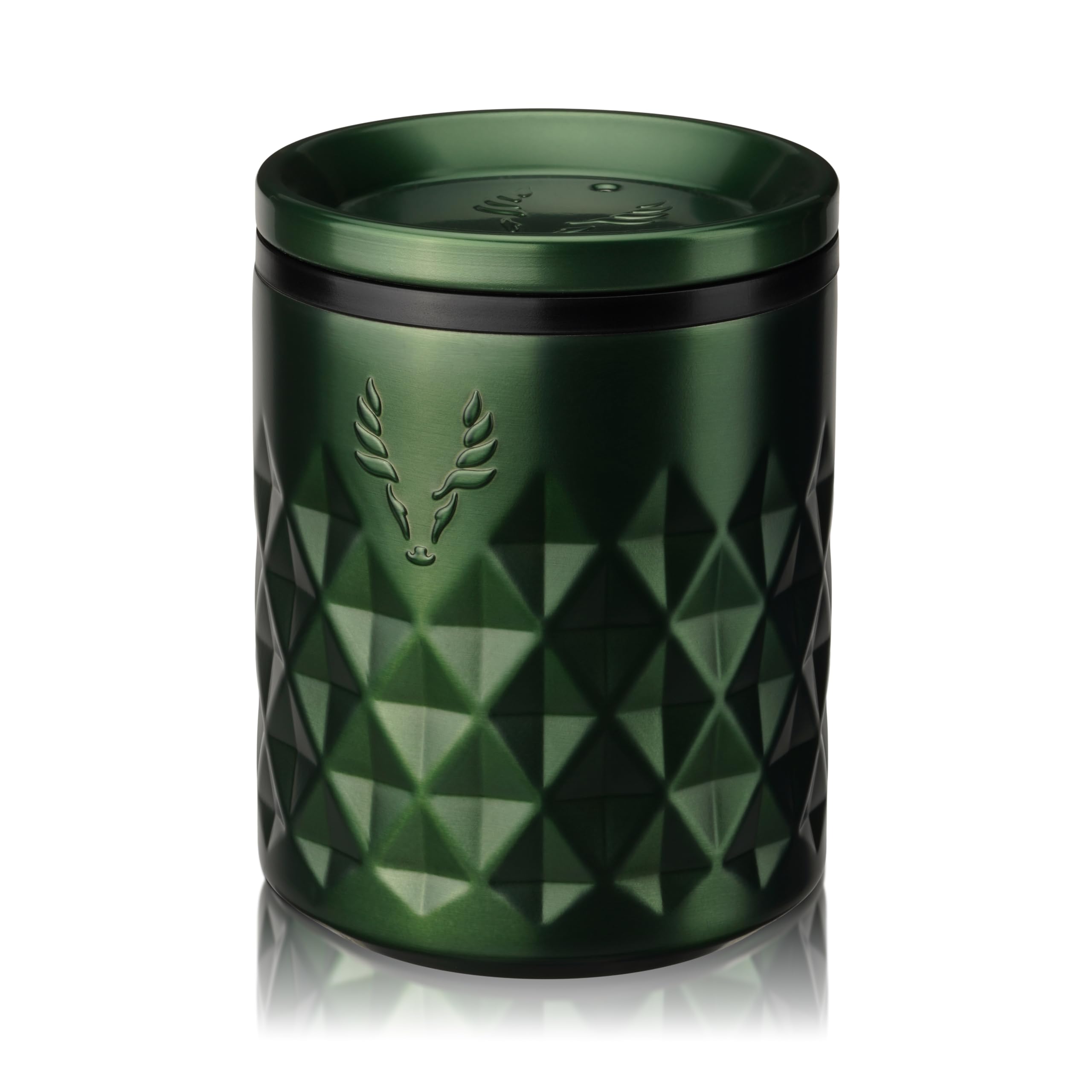 Viski Paragon Cocktail Tumbler Insulated Cocktail Cups, Insulated Rocks Tumbler Stainless Steel Whiskey Glasses with Ceramic Coating Green 12oz Set of 1