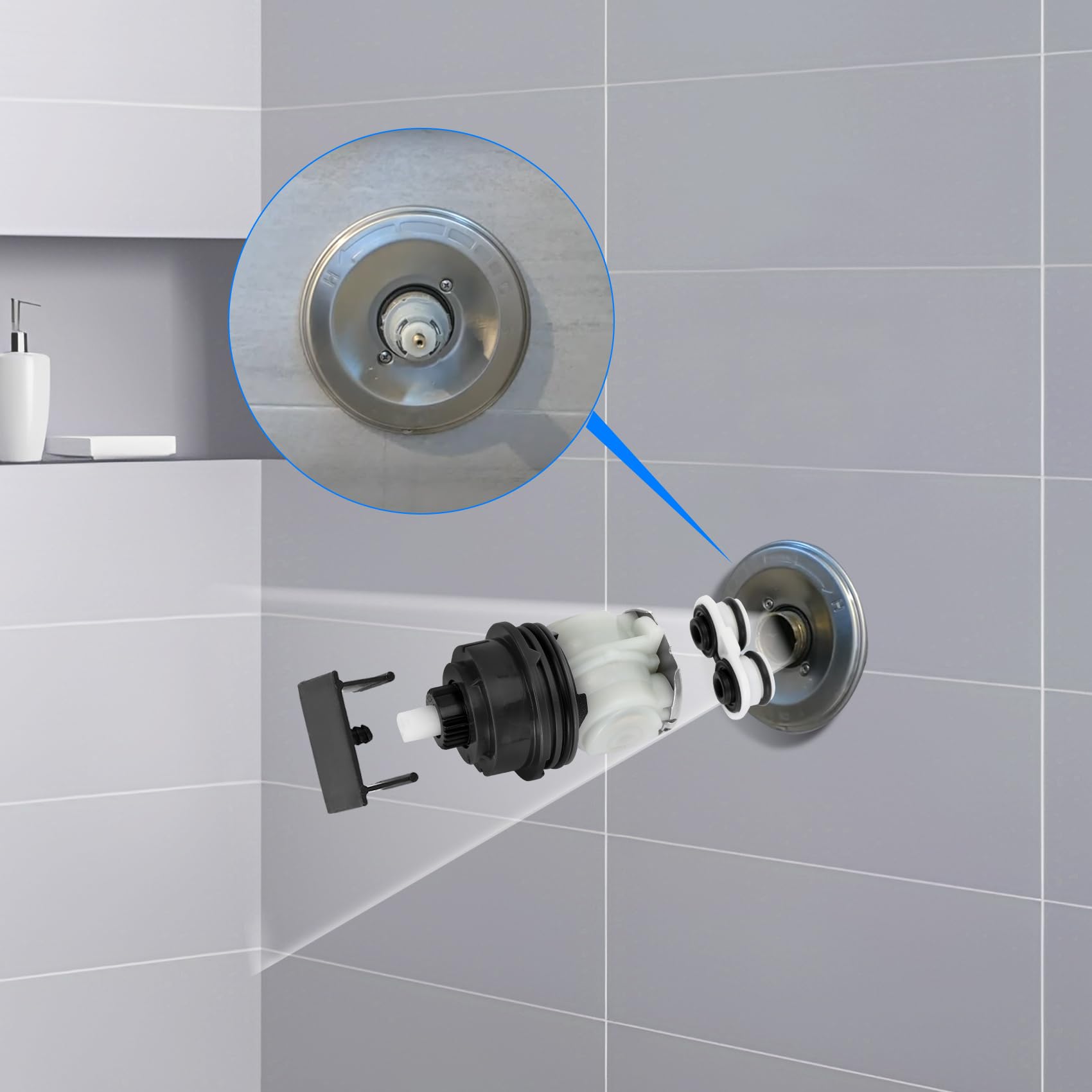 RP46463 Delta Cartridge Replacement for Monitor 17 Series (2006-Present),Compatible with Delta Dual Function Bath Tub and Shower Faucet Valve,Delta Shower Cartridge Replacement