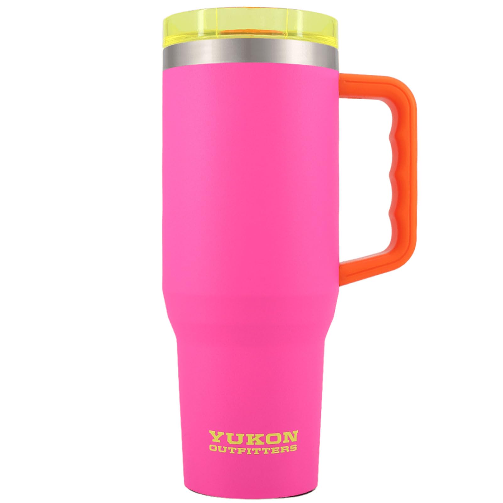 Yukon Outfitters Fit Forty 40oz Double Wall Vacuum Insulated Stainless Steel Tumbler with Reusable Straw & Ergonomic Handle | For Hot or Cold Beverage, Crystal Beach