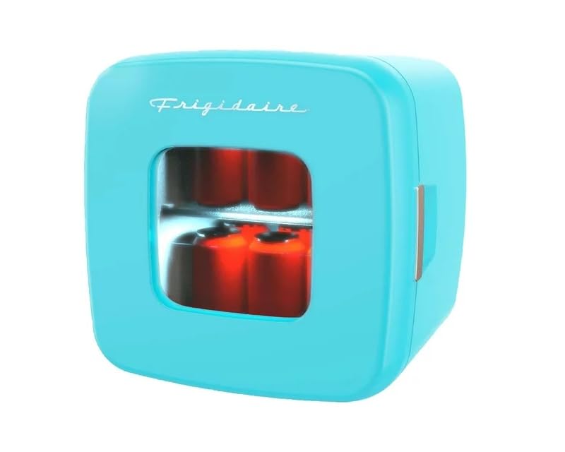 Frigidaire Retro 12 Can 9 Liter Mini Beverage/Skincare Cooler Blue EFMIS351-BLUE (Renewed)
