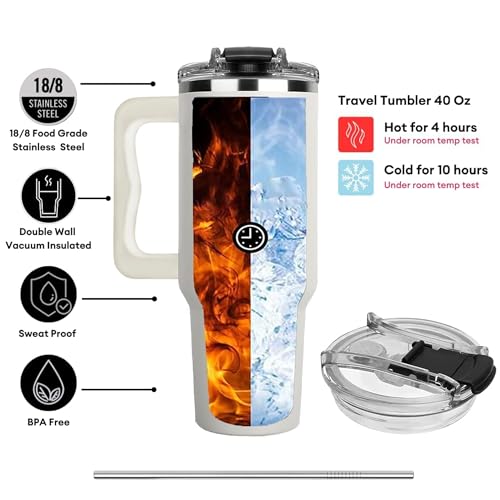 WAZONE Personalized I'd Rather Be Hunting 40oz Tumbler with Handle Lid and Straw Customized Name Stainless Steel Tumblers Travel Mug Cup Gift Birthday Christmas for Women Her Deer Hunter