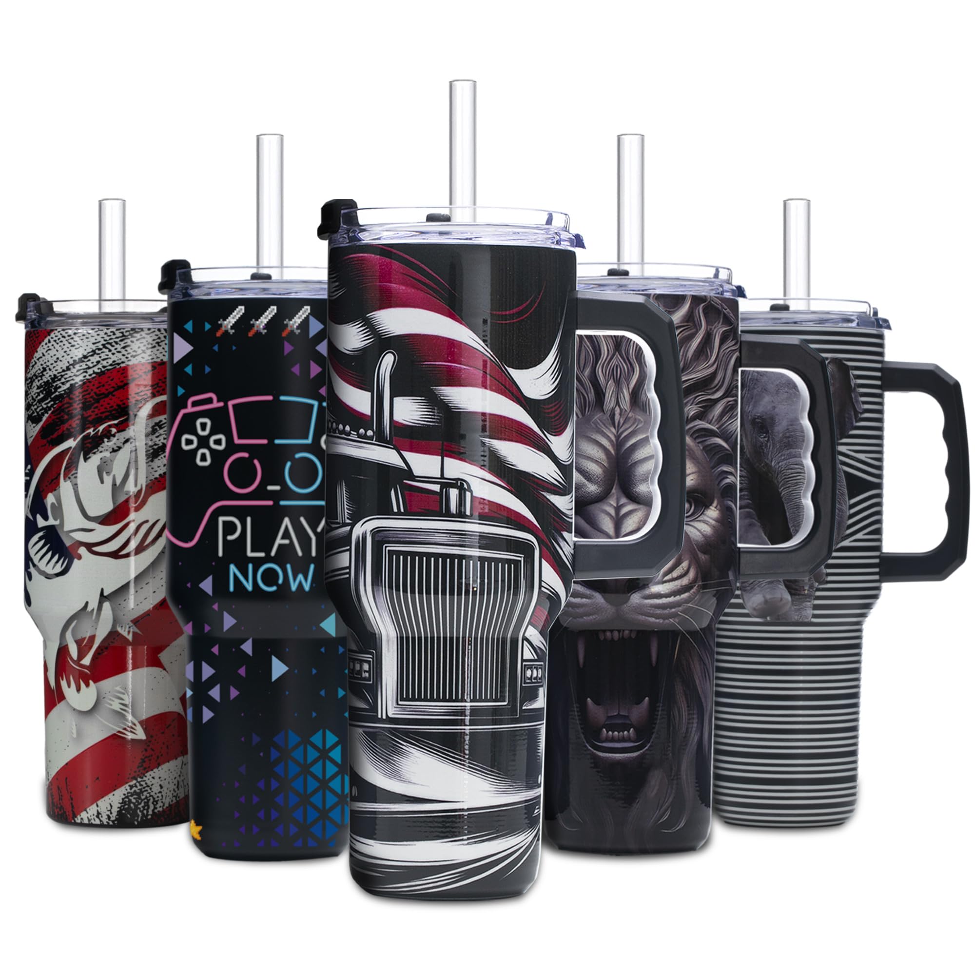 Gome 40oz Trucker Tumbler – American Flag Gifts for Dad, Patriotic Insulated Stainless Steel Cup for Truck Drivers, Father’s Day, Birthday & 4th of July Gift for Uncle