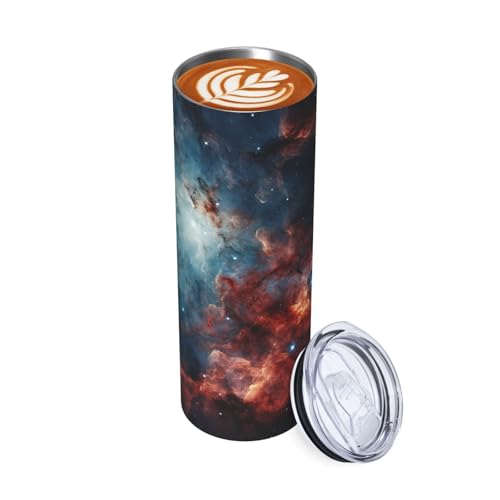 Tangopi Space Cloud 20 oz Tumbler with Lid and Straw Insulated Travel Coffee Mug Reusable Spill Proof Coffee Cups Stainless Steel Water Bottle for Hot and Cold Drinks
