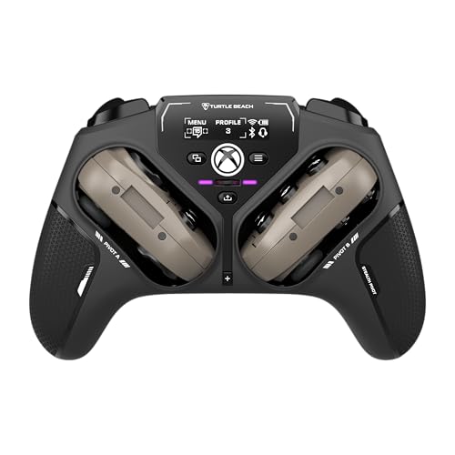 Turtle Beach Stealth Pivot Wireless Smart Game Controller Officially Licensed for Windows PC – Rotating Modules, Display Dashboard, Hall-Effect Sticks, Remappable Buttons, Bluetooth, 20-Hour Battery