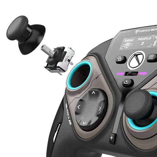 Turtle Beach Stealth Pivot Wireless Smart Game Controller Officially Licensed for Windows PC – Rotating Modules, Display Dashboard, Hall-Effect Sticks, Remappable Buttons, Bluetooth, 20-Hour Battery