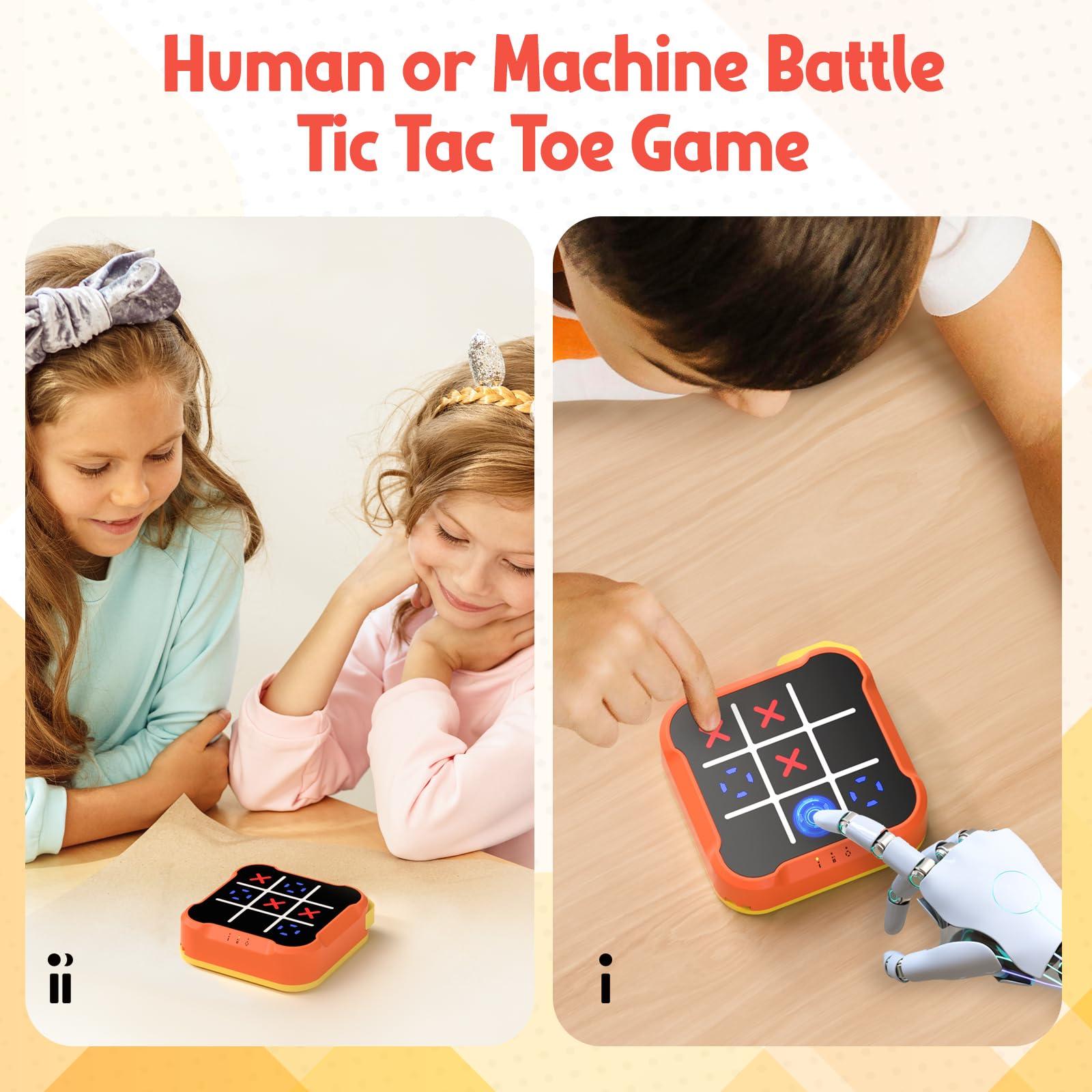 Tic Tac Toe Bolt Game, Handheld Electric Puzzle Game Console, Gift Ideal for Kids and Adults' Birthday, Electronic Board Games for Educational and Memory Growth, Portable Travel Games for Car Ride