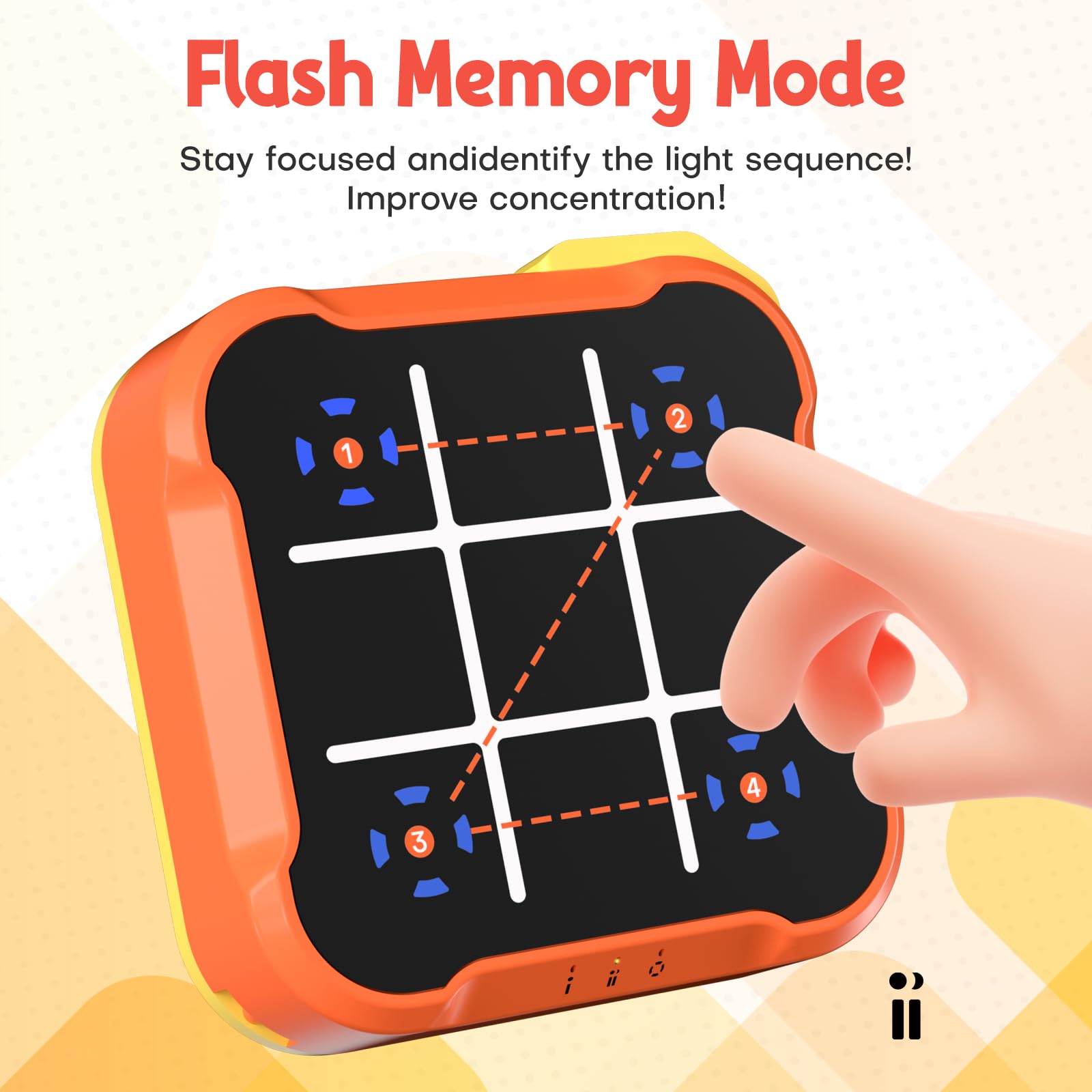Tic Tac Toe Bolt Game, Handheld Electric Puzzle Game Console, Gift Ideal for Kids and Adults' Birthday, Electronic Board Games for Educational and Memory Growth, Portable Travel Games for Car Ride
