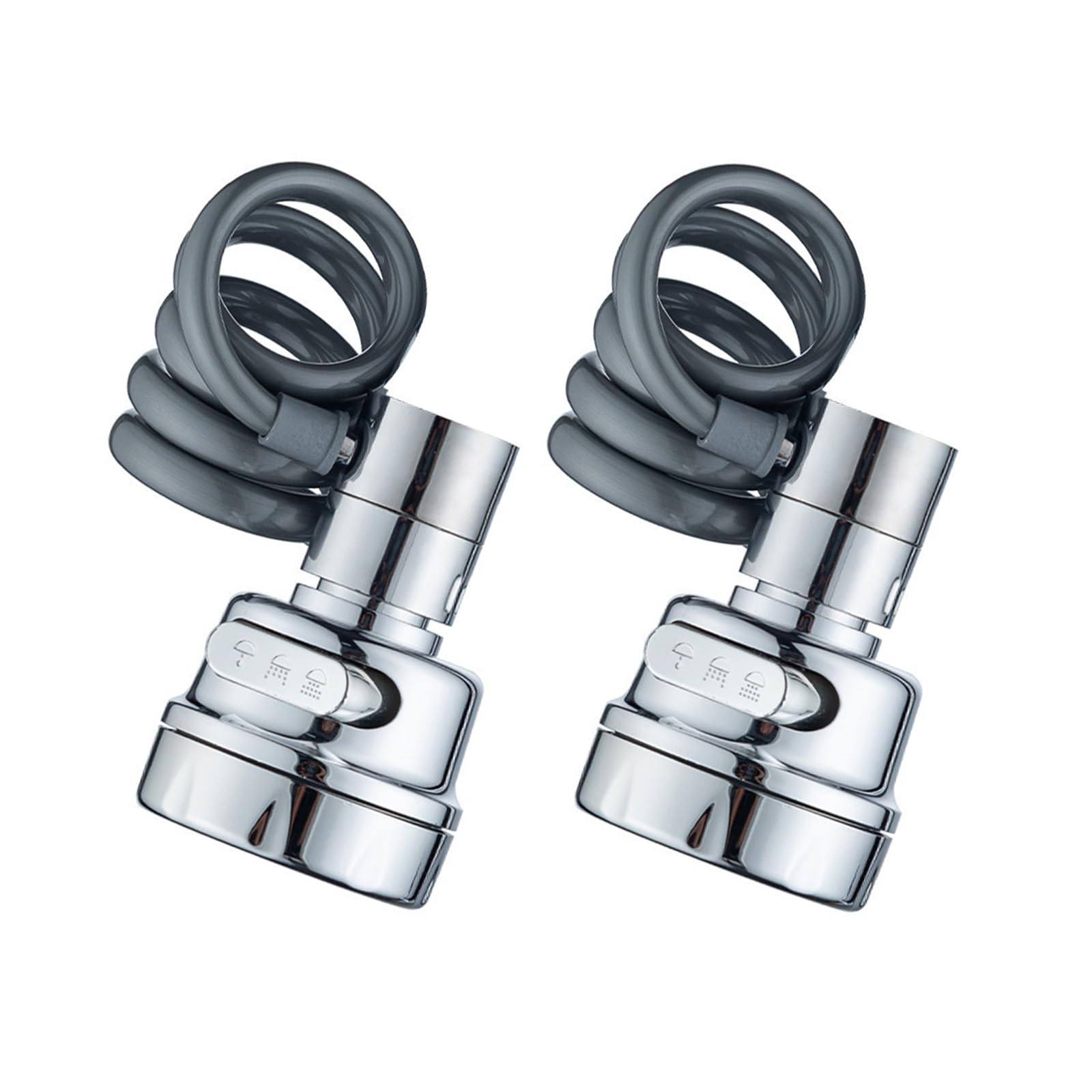 2 Pcs Kitchen Sink Sprayer, 3-Modes Water Outlet, 360° Rotatable Faucet Aerators, Kitchen and Bathroom Anti-splash Faucet Extender with Stretchable Hose, Removable Water Saving Sink Faucet Sprayers