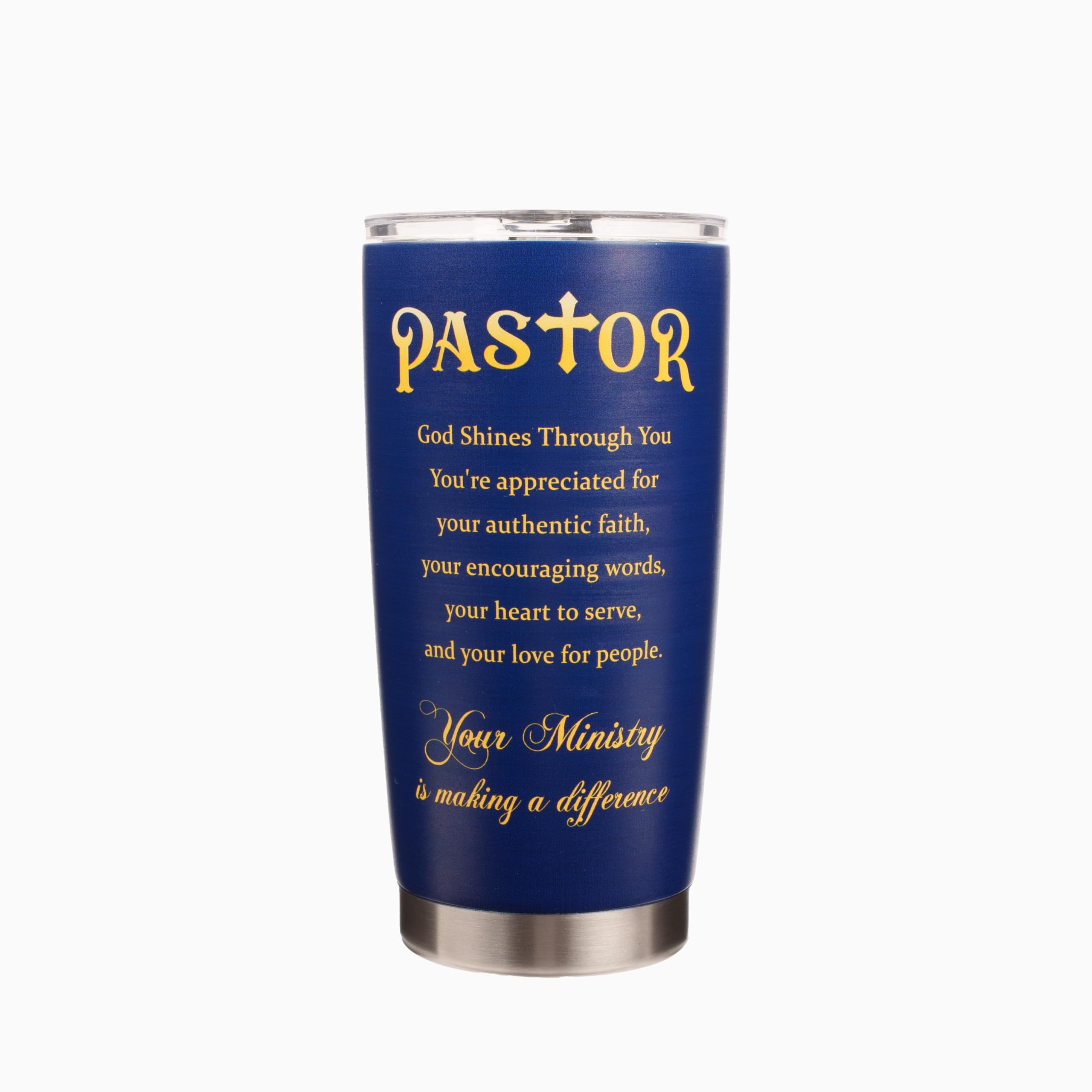 FROOBLEQUIRK 20 Oz Tumbler for Men, Ministry Appreciation, Retirement, Youth Pastor Birthday Christmas Cup Mug, Religious Scripture, Baptism Christian, Pastoral Gift