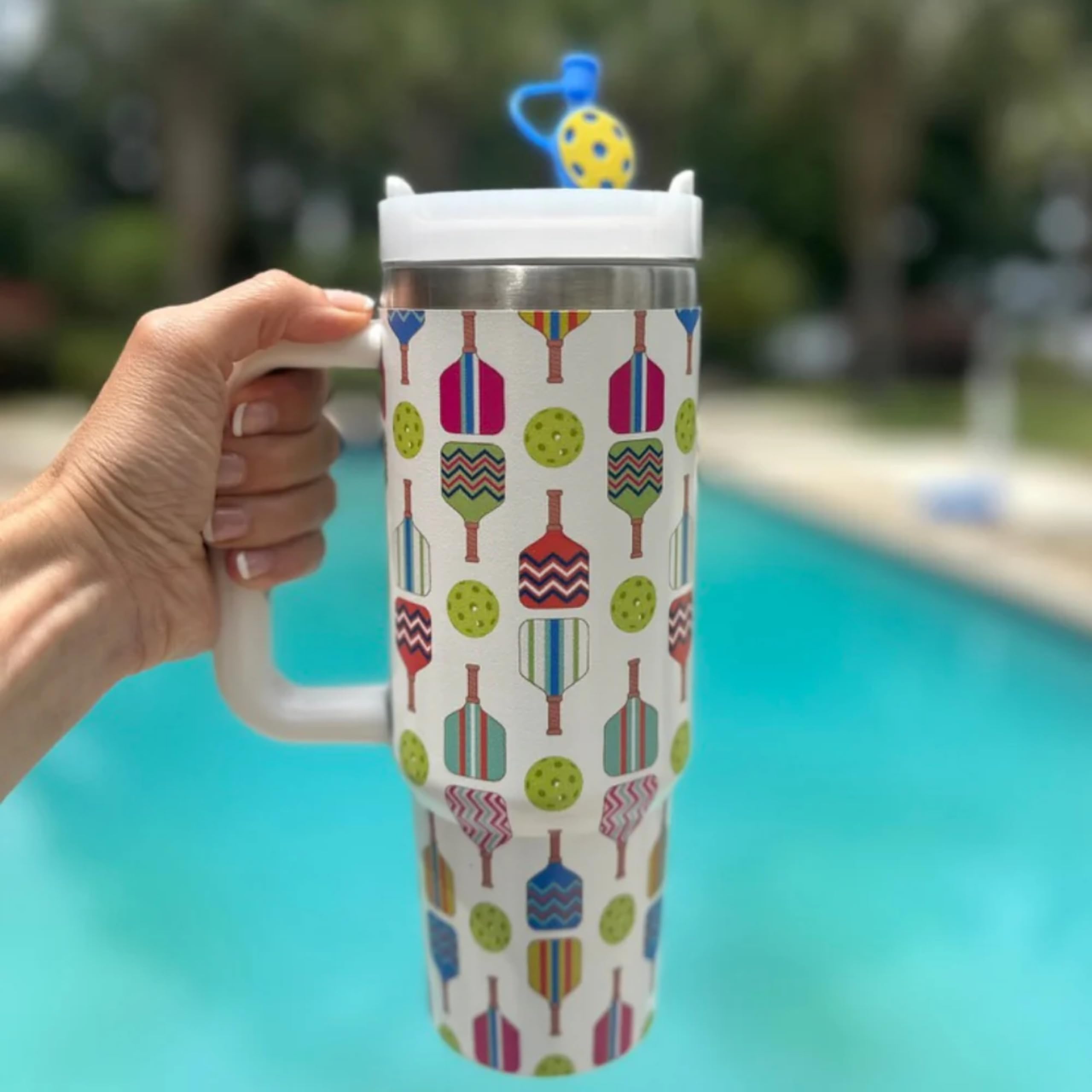 born to rally Pickleball Tumbler- 30oz (Multi)