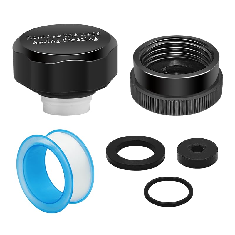 Langina Vacuum Breaker Replacement Kit, ASSE 1019-A Vacuum Breaker Repair Kit, Anti Siphon Valve Repair Kit, Outdoor Faucet repair kit(Black) with 1PCS 3/4" Outdoor Faucet Cap(Black)
