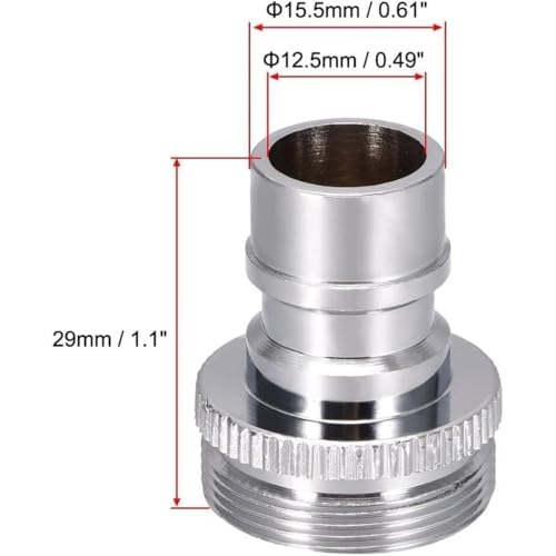 Faucet Adapter, Faucet Adapter for Portable Washer, Dishwasher Snap Adapter Connection,Brass Chrome, 5/16-27 Male or 55/64-27 Female, Faucet Aerators, Kitchen Fixtures