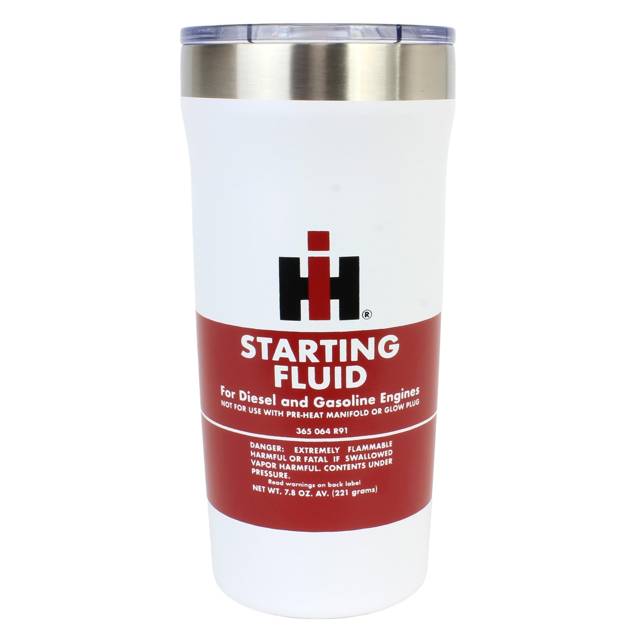 Case IH International Harvester Retro Starting Fluid 18oz Insulated Travel Tumbler IHG350